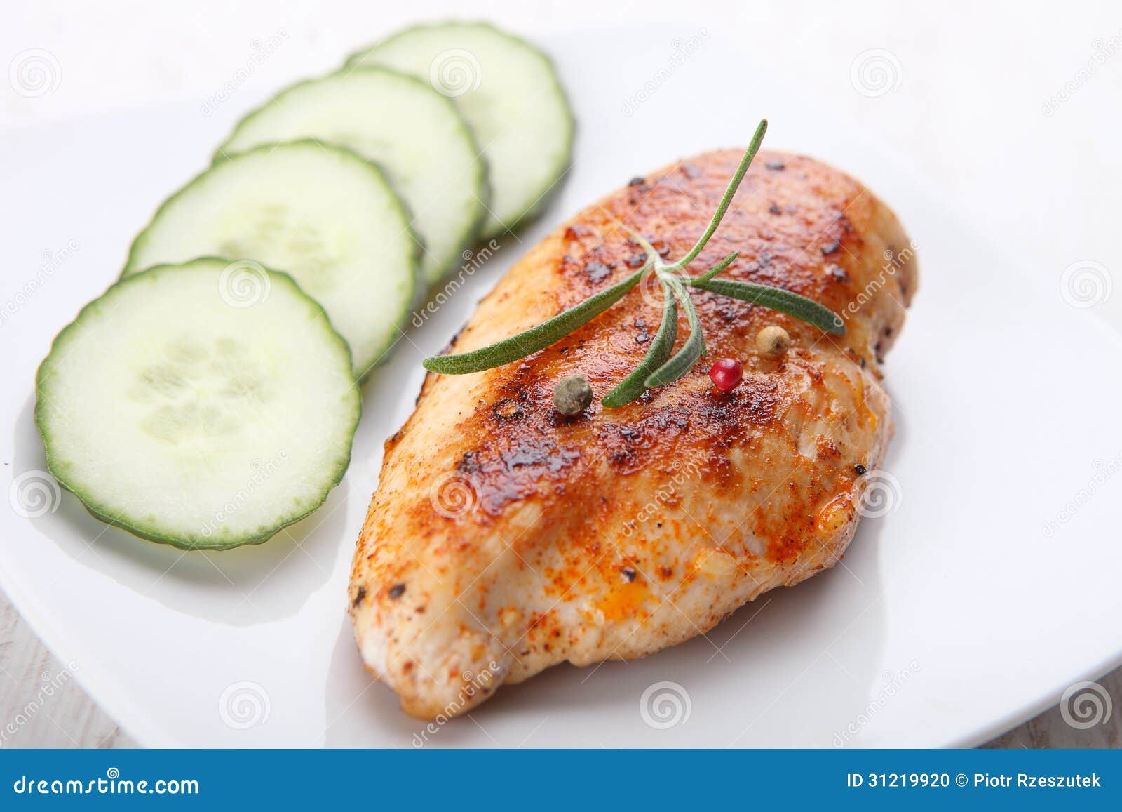 Grilled chicken filet stock photo. Image of lettuce, rustic - 31219920