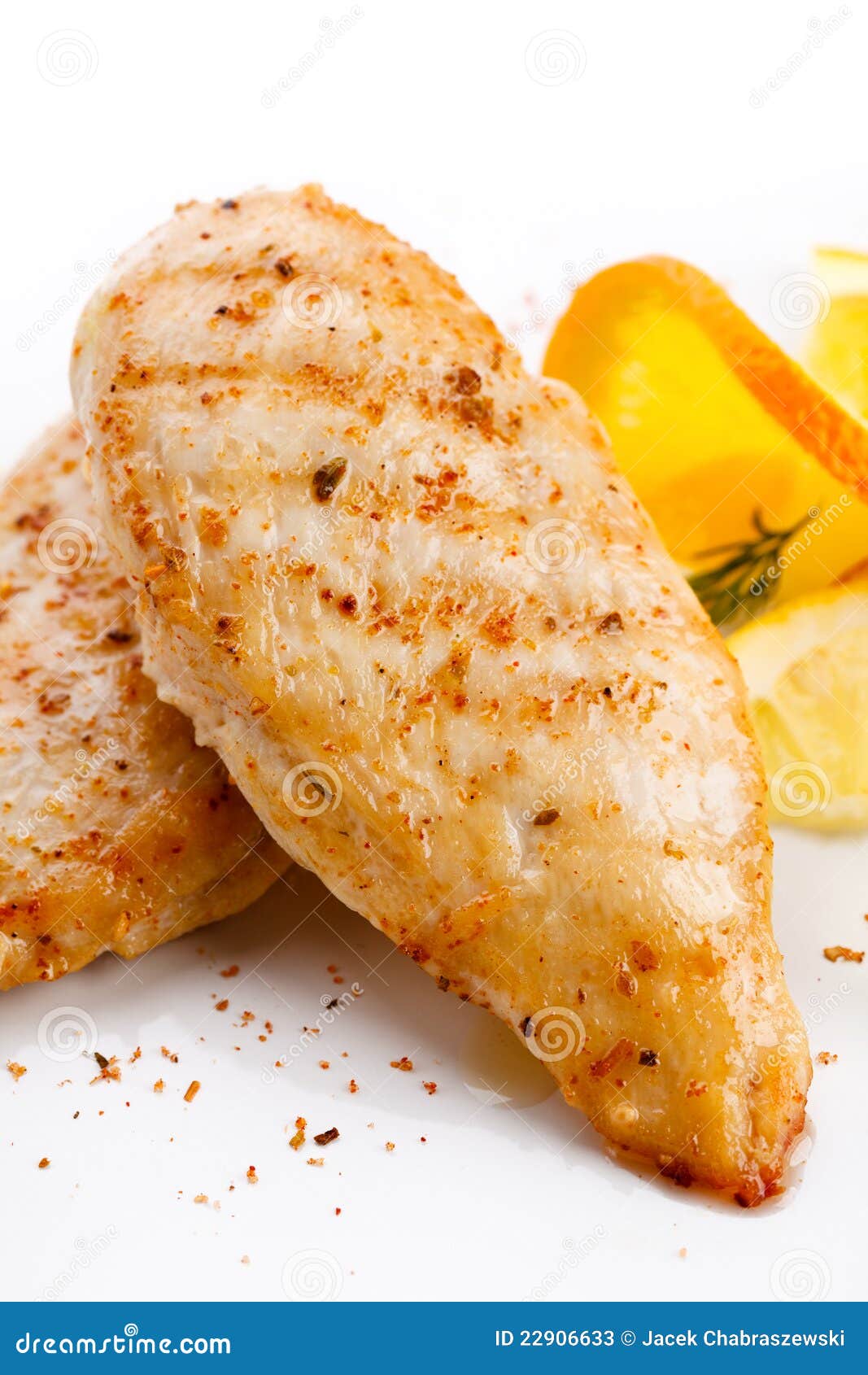 Grilled chicken fillets stock image. Image of diet, barbecue - 22906633