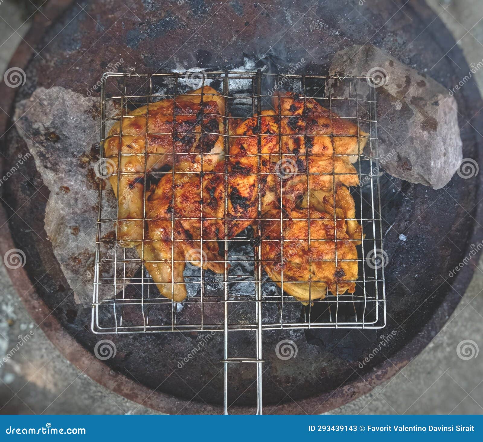 Grilled Chicken that in the Form of Chicken Breast and Drumstick Looks ...