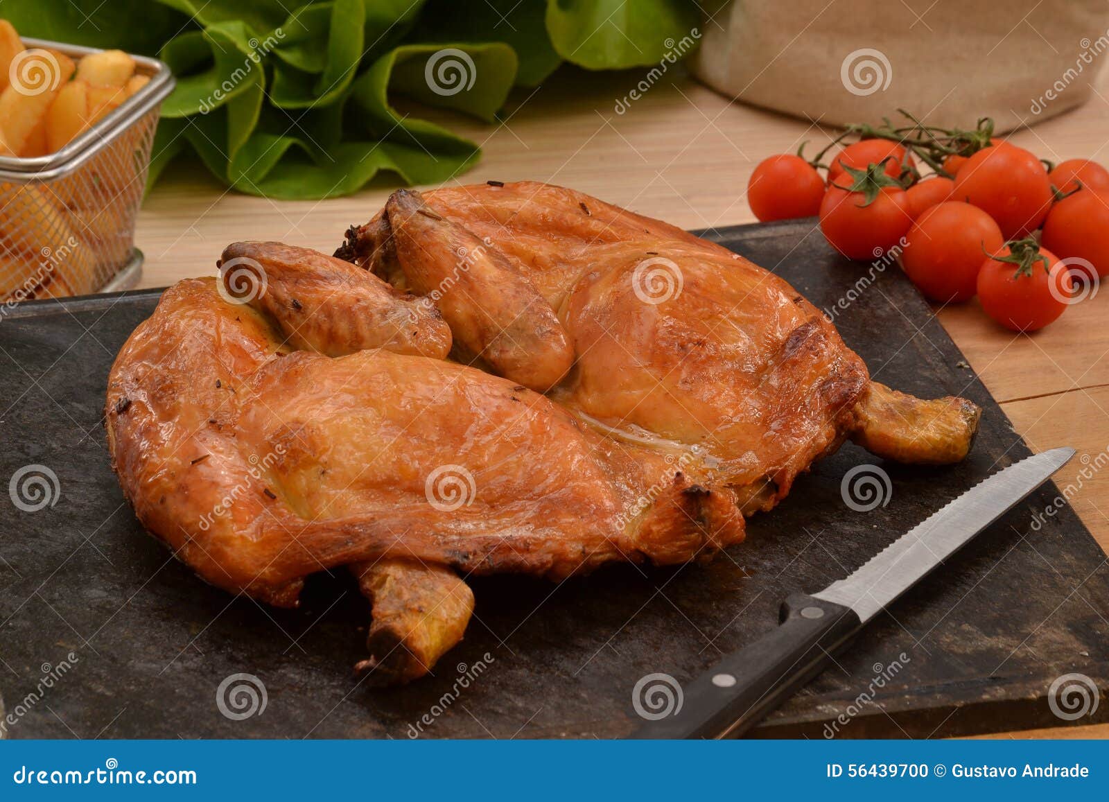 Grilled chicken stock photo. Image of catering, table - 56439700