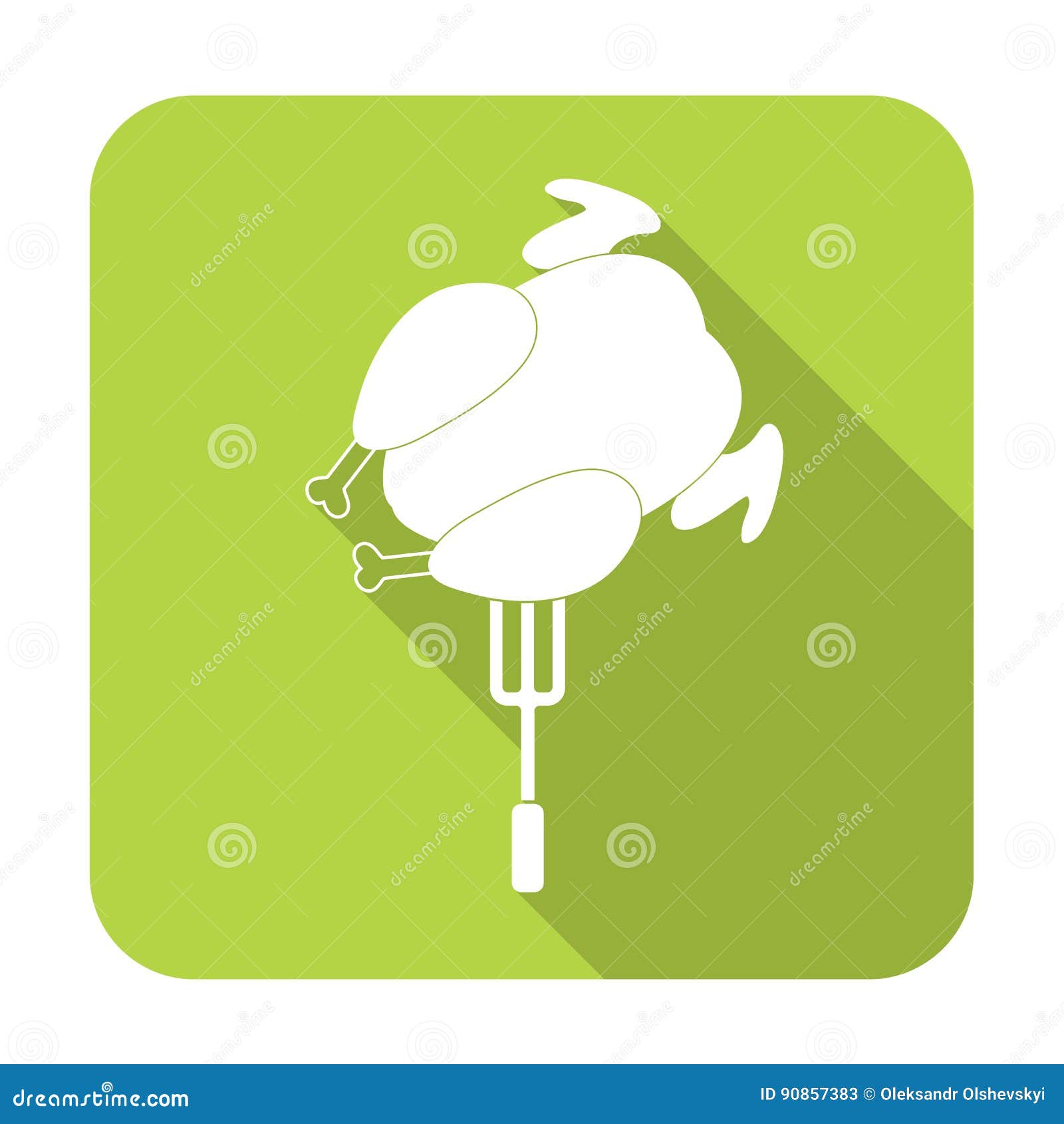 Grilled chicken icon stock vector. Illustration of isolated - 90857383