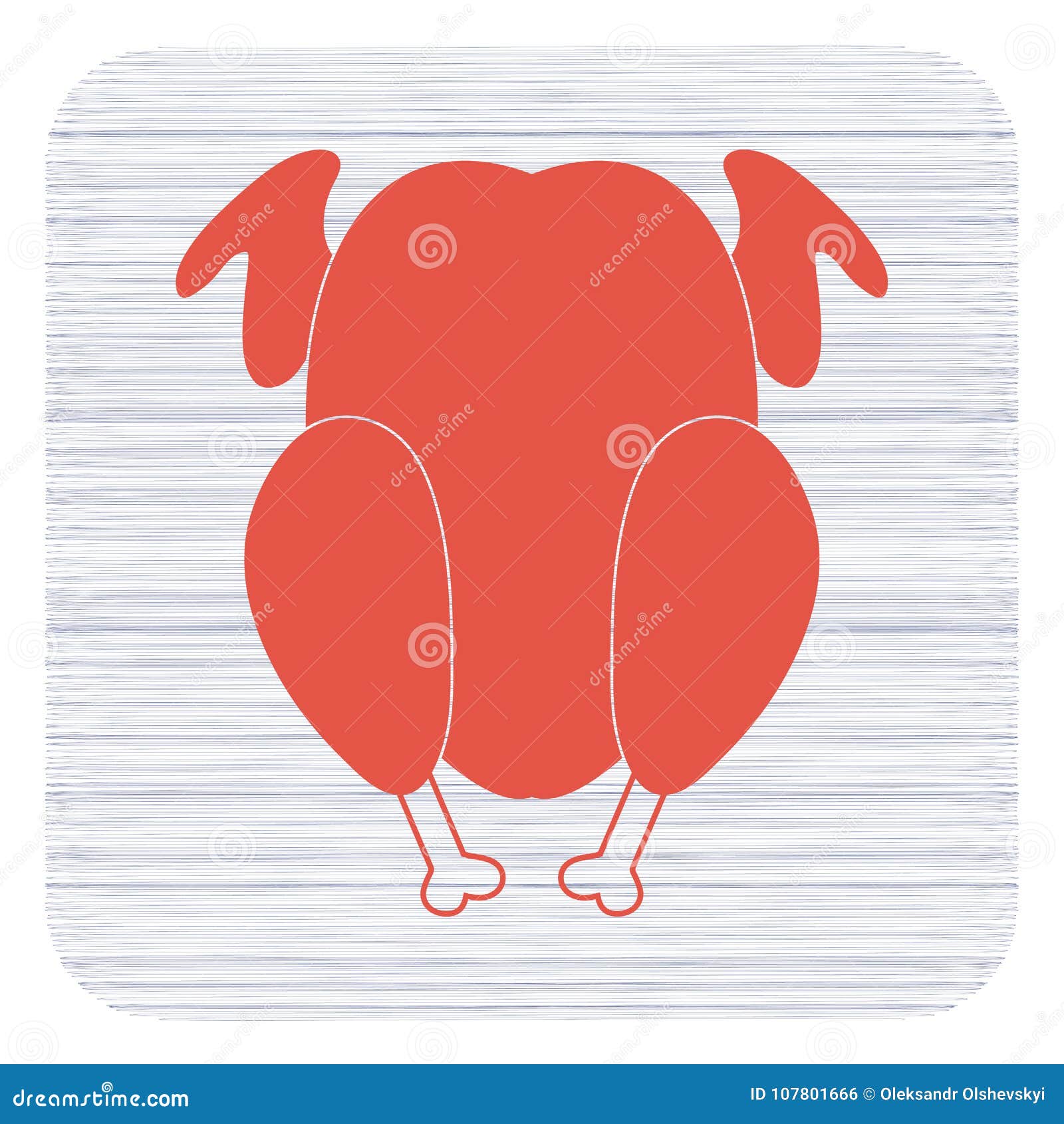 Grilled chicken icon stock vector. Illustration of symbol - 107801666