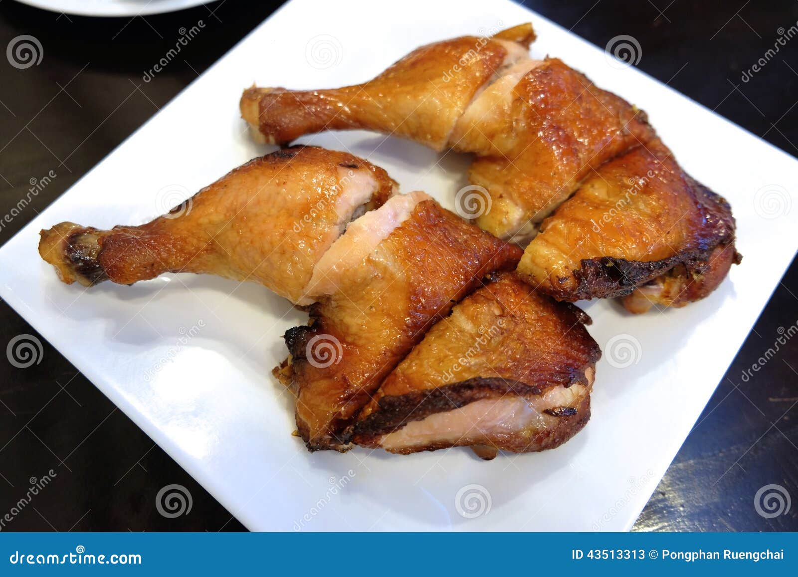 Grilled chicken leg stock image. Image of food, cooking - 43513313