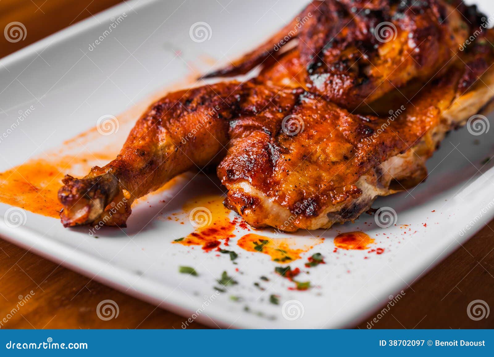 Grilled Chicken Plate stock image. Image of bird, portion - 38702097