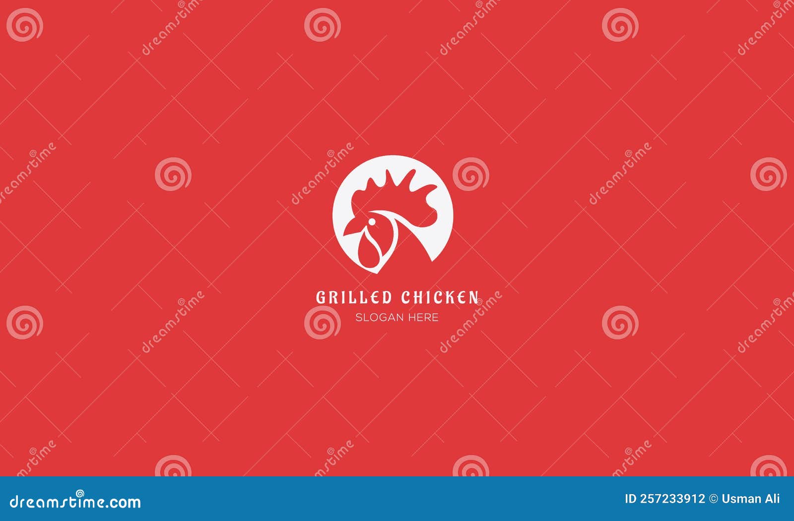 Grilled Chicken Restaurant Logo Design Vector Template Stock Vector ...