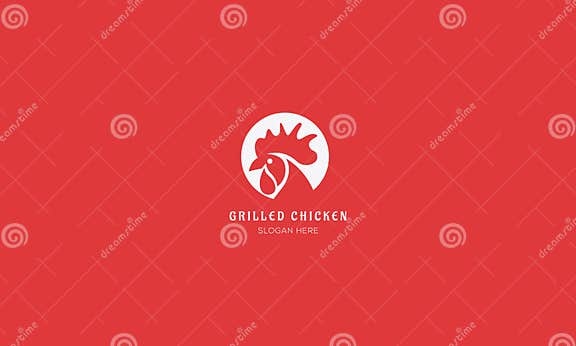 Grilled Chicken Restaurant Logo Design Vector Template Stock Vector ...