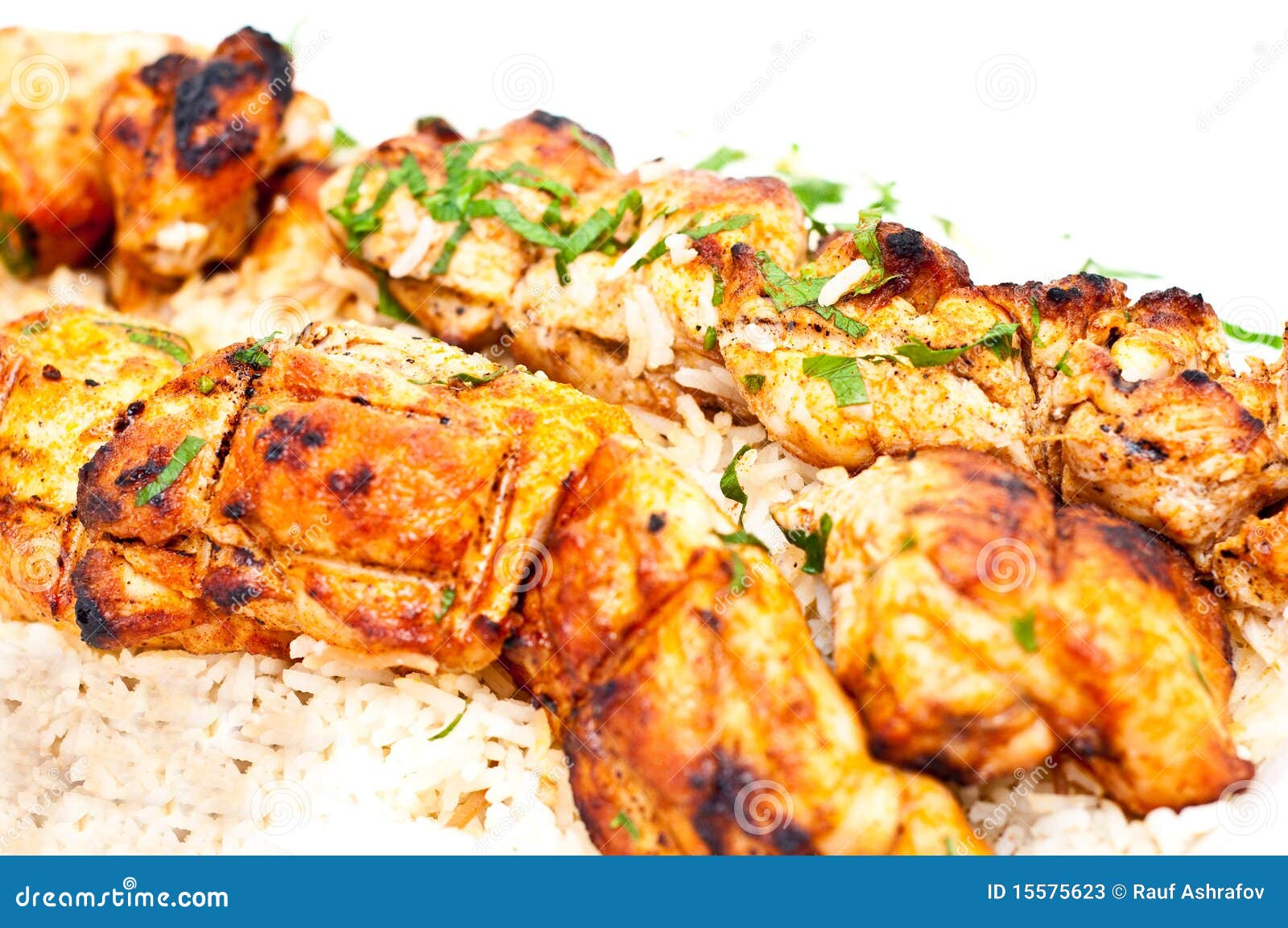 Grilled chicken with rice stock image. Image of onion - 15575623