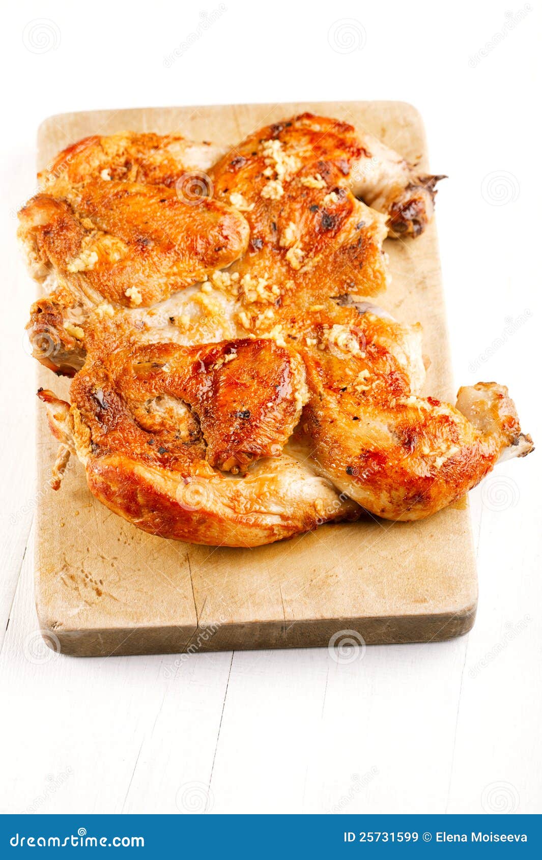 Grilled Chicken Tabaka stock image. Image of wooden, yummy - 25731599