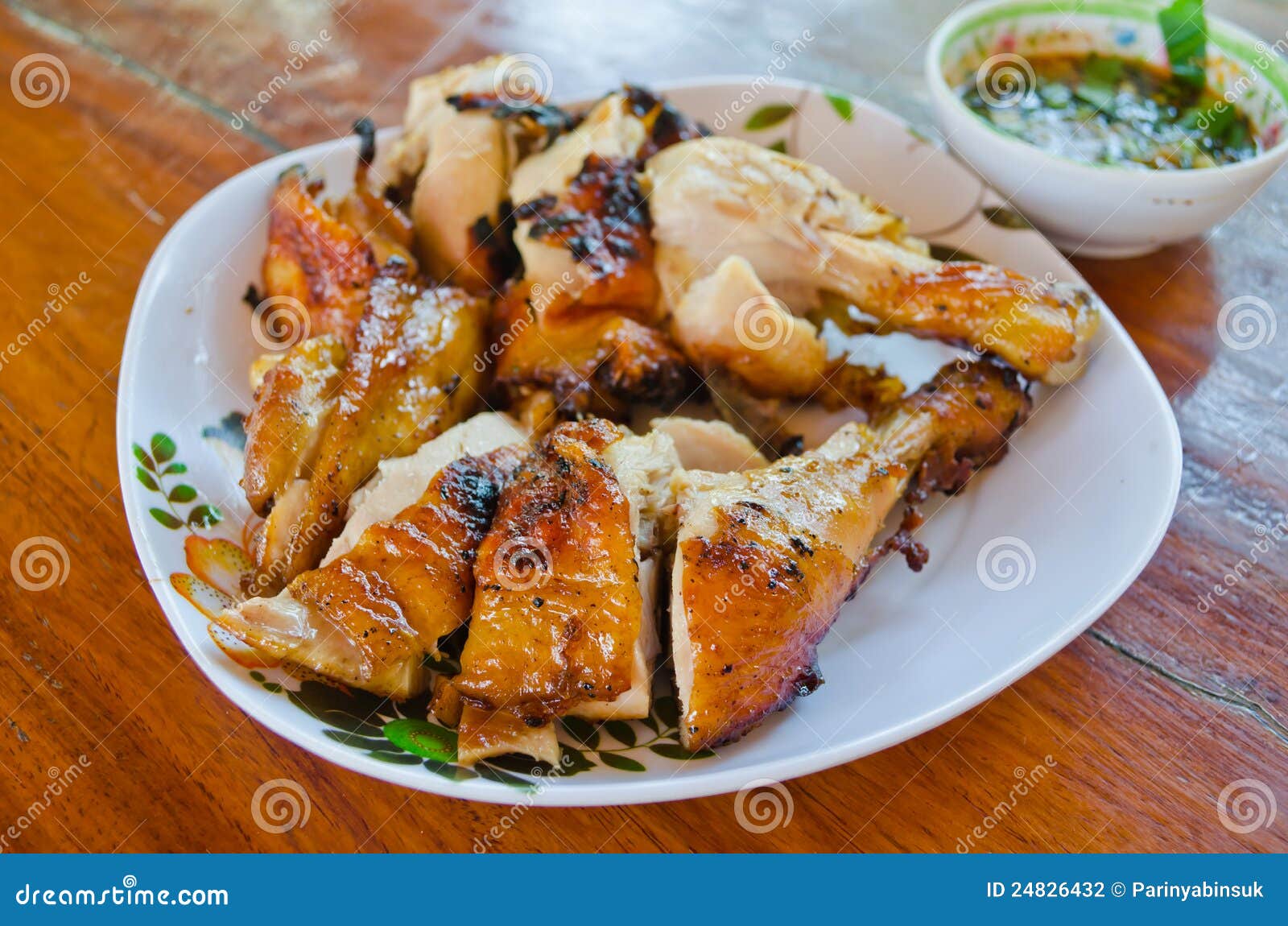 Grilled chicken on table stock photo. Image of meat, yummy - 24826432