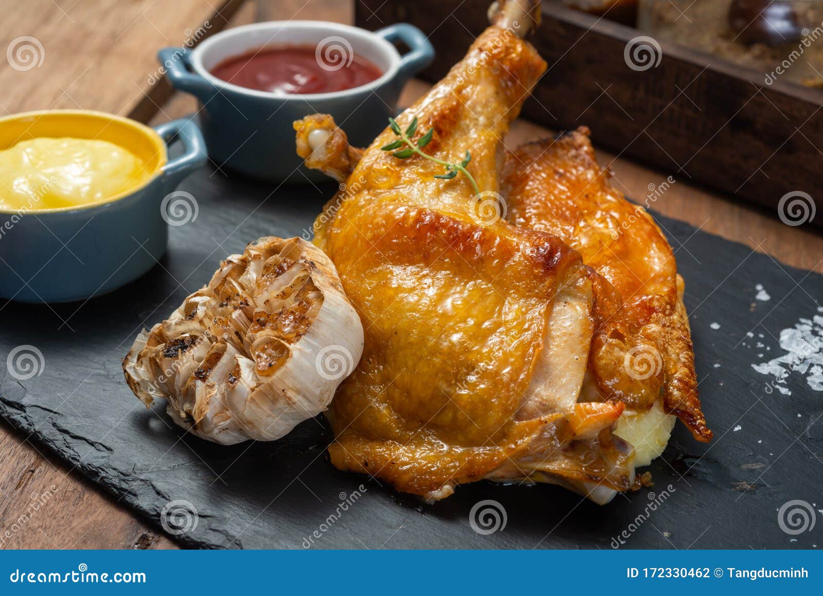 Grilled Chicken Thigh Dish stock photo. Image of grilled - 172330462
