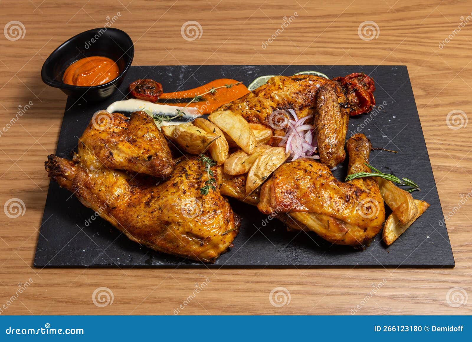 Grilled chicken stock photo. Image of white, dinner - 266123180