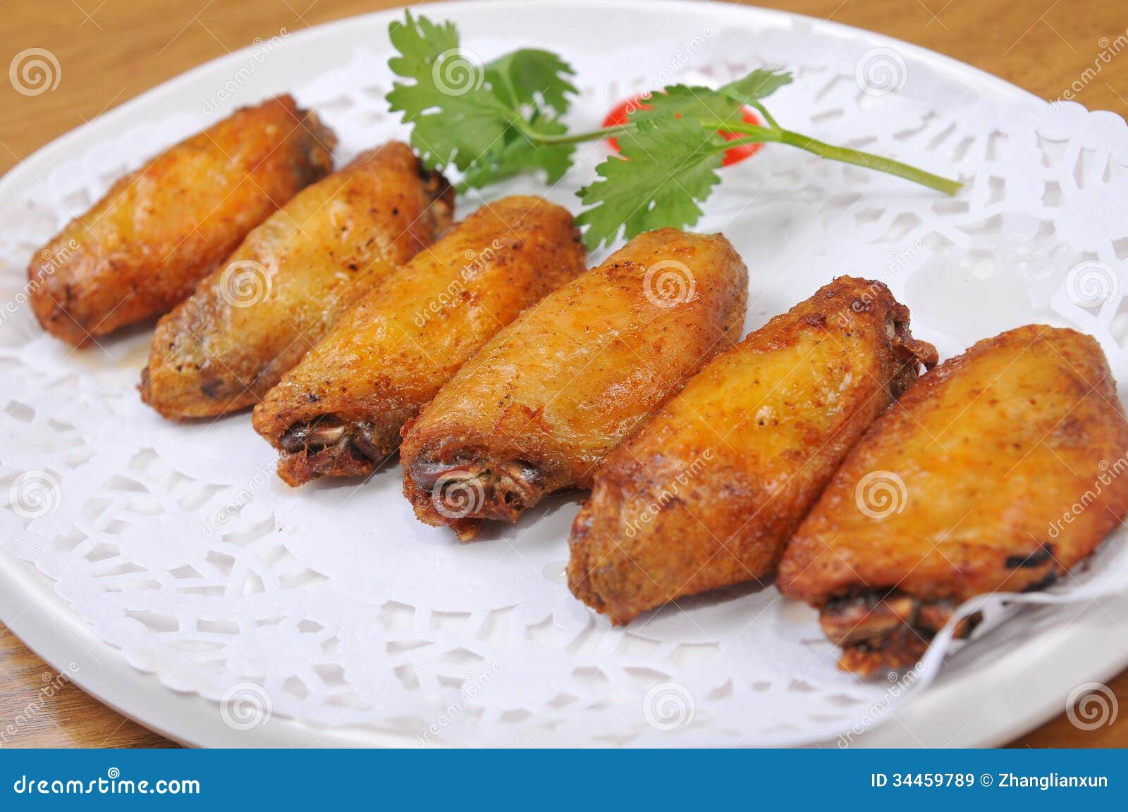 Grilled chicken wings stock image. Image of crisp, crunchy - 34459789