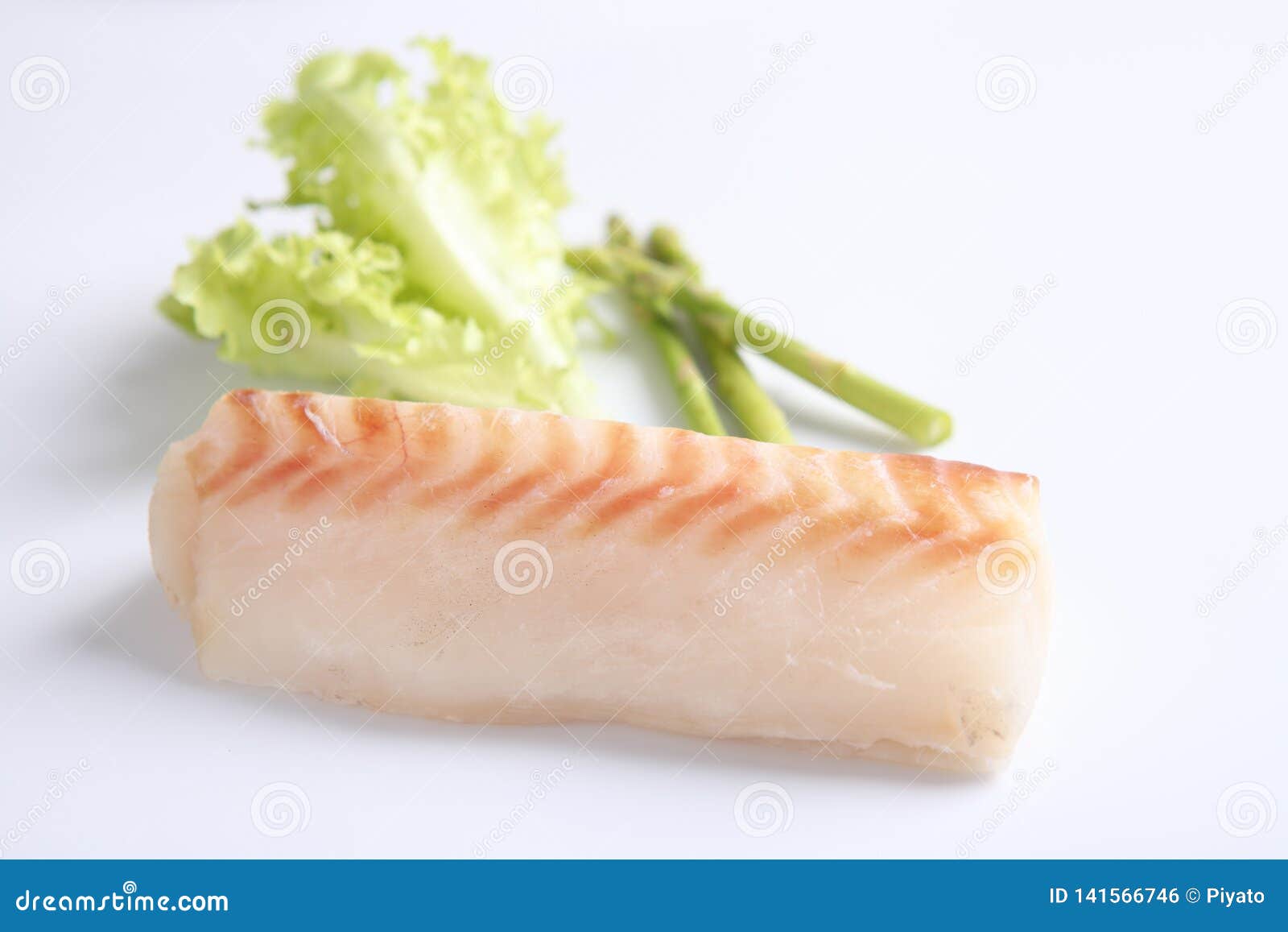 Grilled cod fish steak stock photo. Image of dinner - 141566746