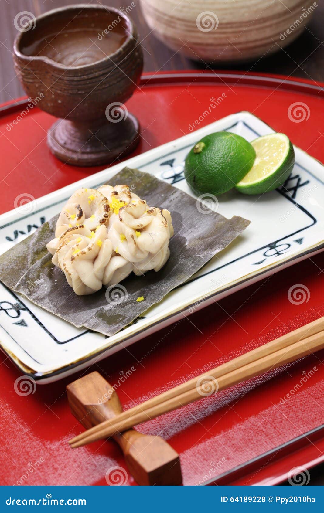 Grilled Cod Milt, Japanese Cuisine Stock Photo - Image of fish, cuisine ...