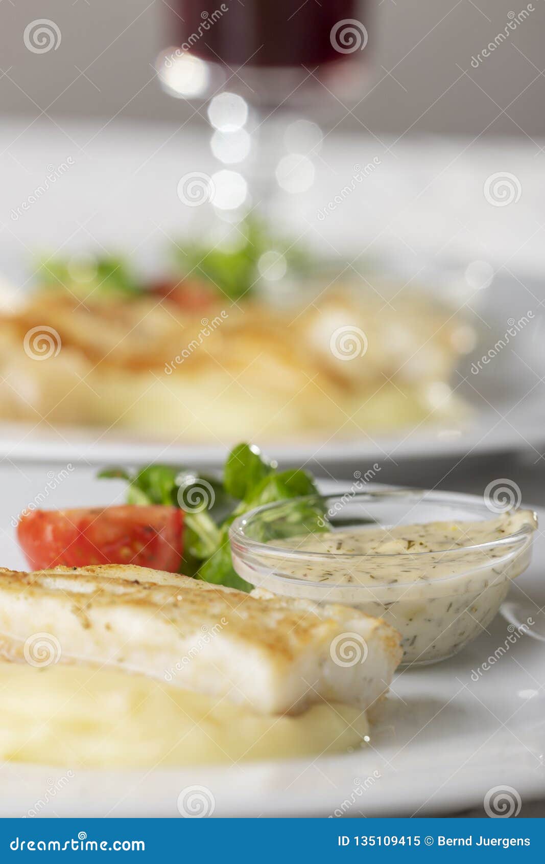 Grilled cod stock image. Image of portion, baked, dining - 135109415