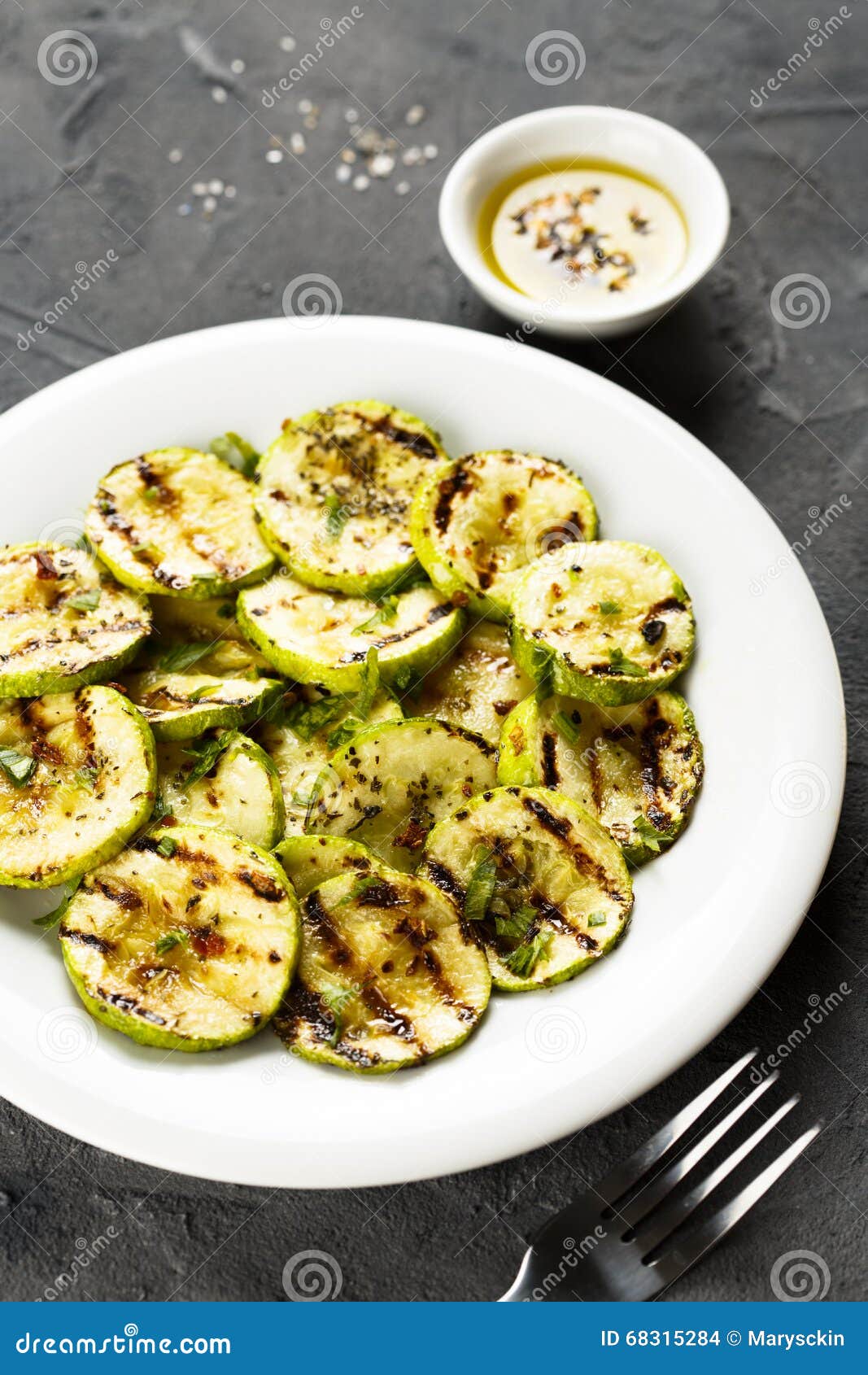 Grilled courgette stock photo. Image of season, salt - 68315284