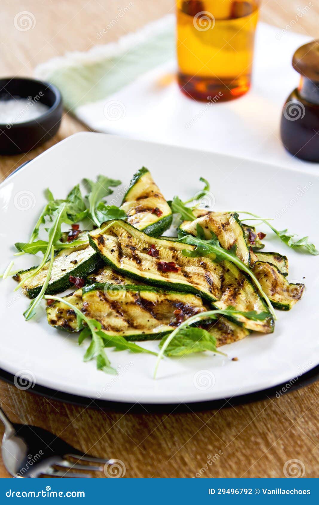 Grilled courgette salad stock photo. Image of squash - 29496792