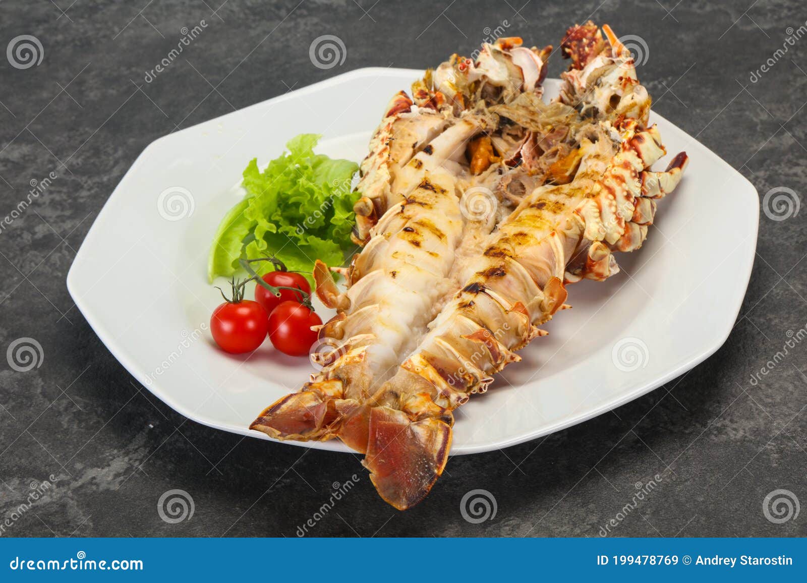 Grilled Crayfish in the Plate Stock Image - Image of shell, dish: 199478769