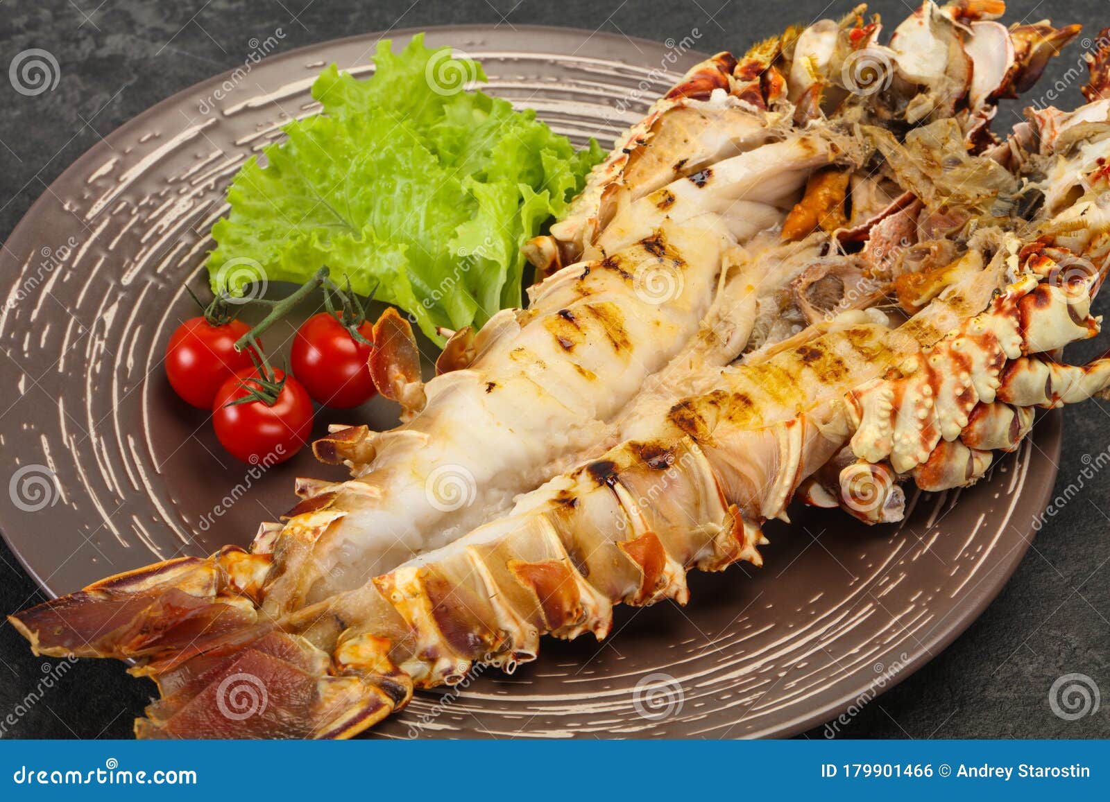 Grilled Crayfish in the Plate Stock Photo - Image of healthy, crayfish ...