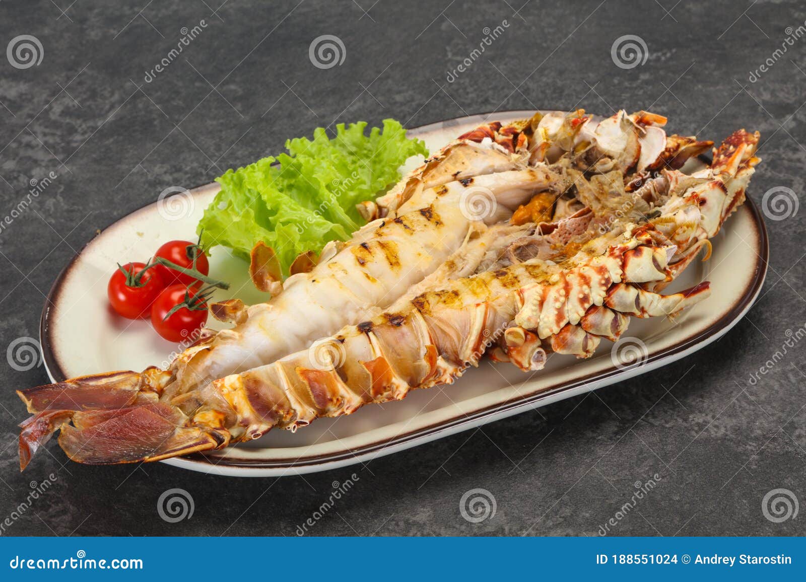 Grilled Crayfish in the Plate Stock Photo - Image of healthy, table ...