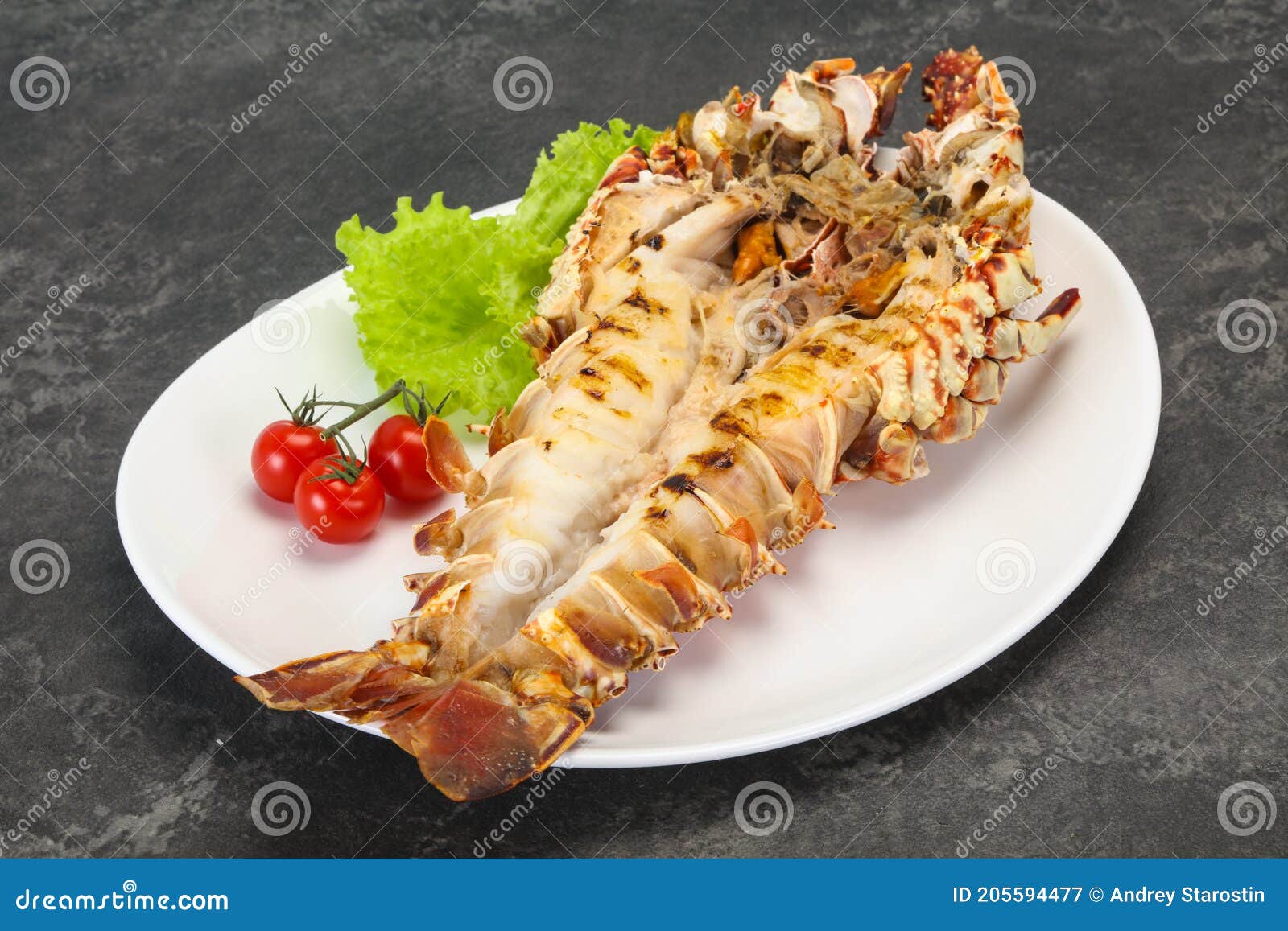 Grilled Crayfish in the Plate Stock Image - Image of grill, closeup ...