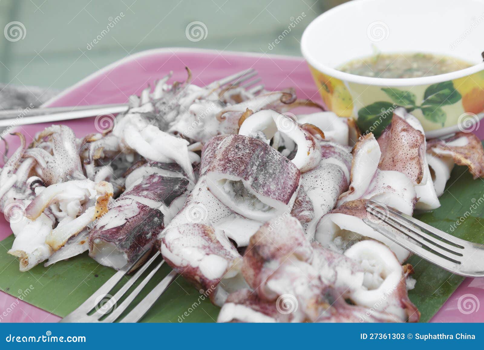 Grilled cuttlefish stock image. Image of roasted, baked - 27361303