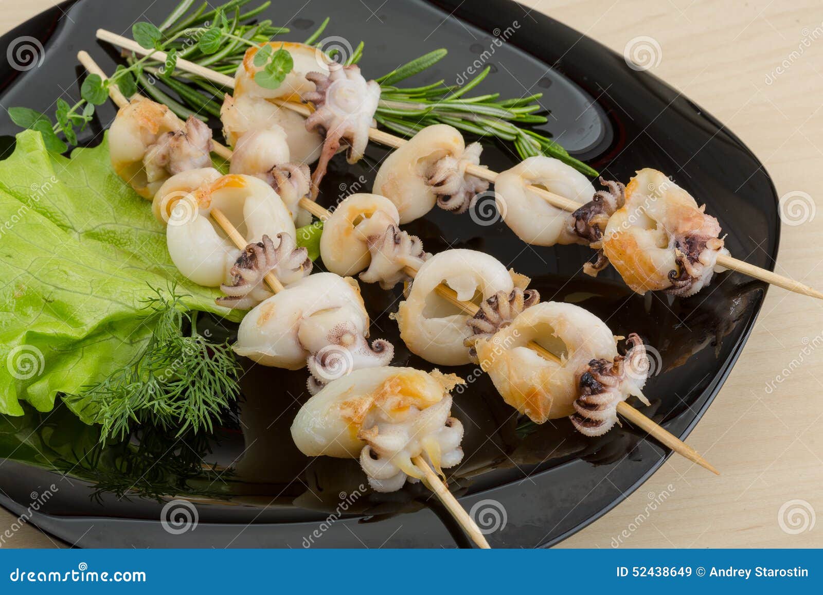Grilled cuttlefish stock image. Image of cooking, octopus - 52438649