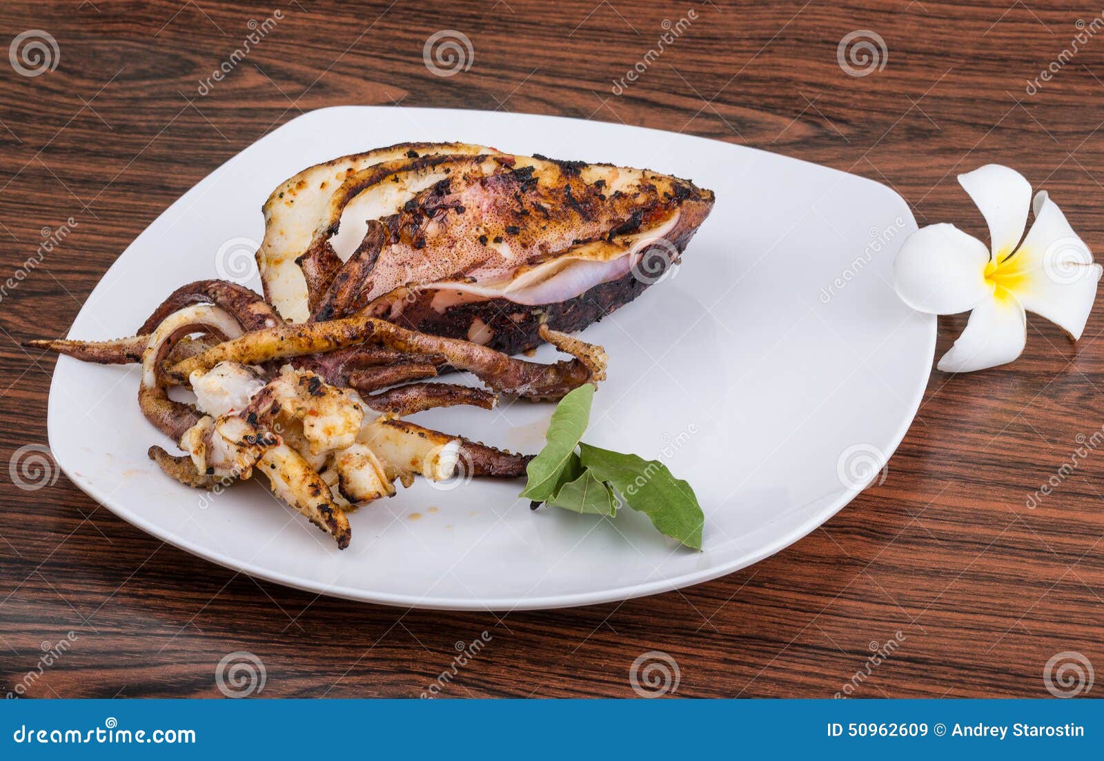 Grilled cuttlefish stock image. Image of food, taste - 50962609