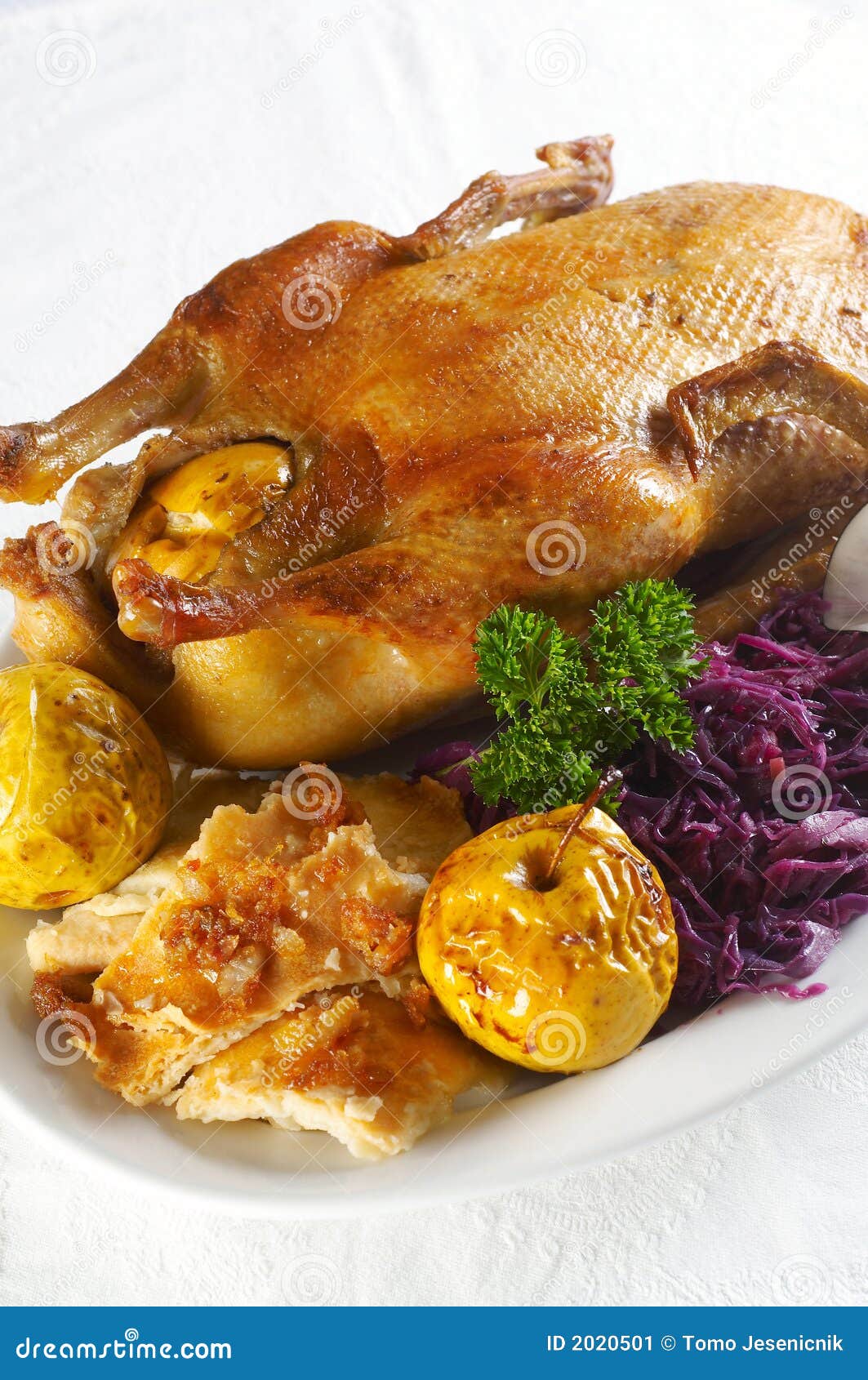 Grilled Duck with Red Cabbage Stock Image - Image of food, cuisine: 2020501