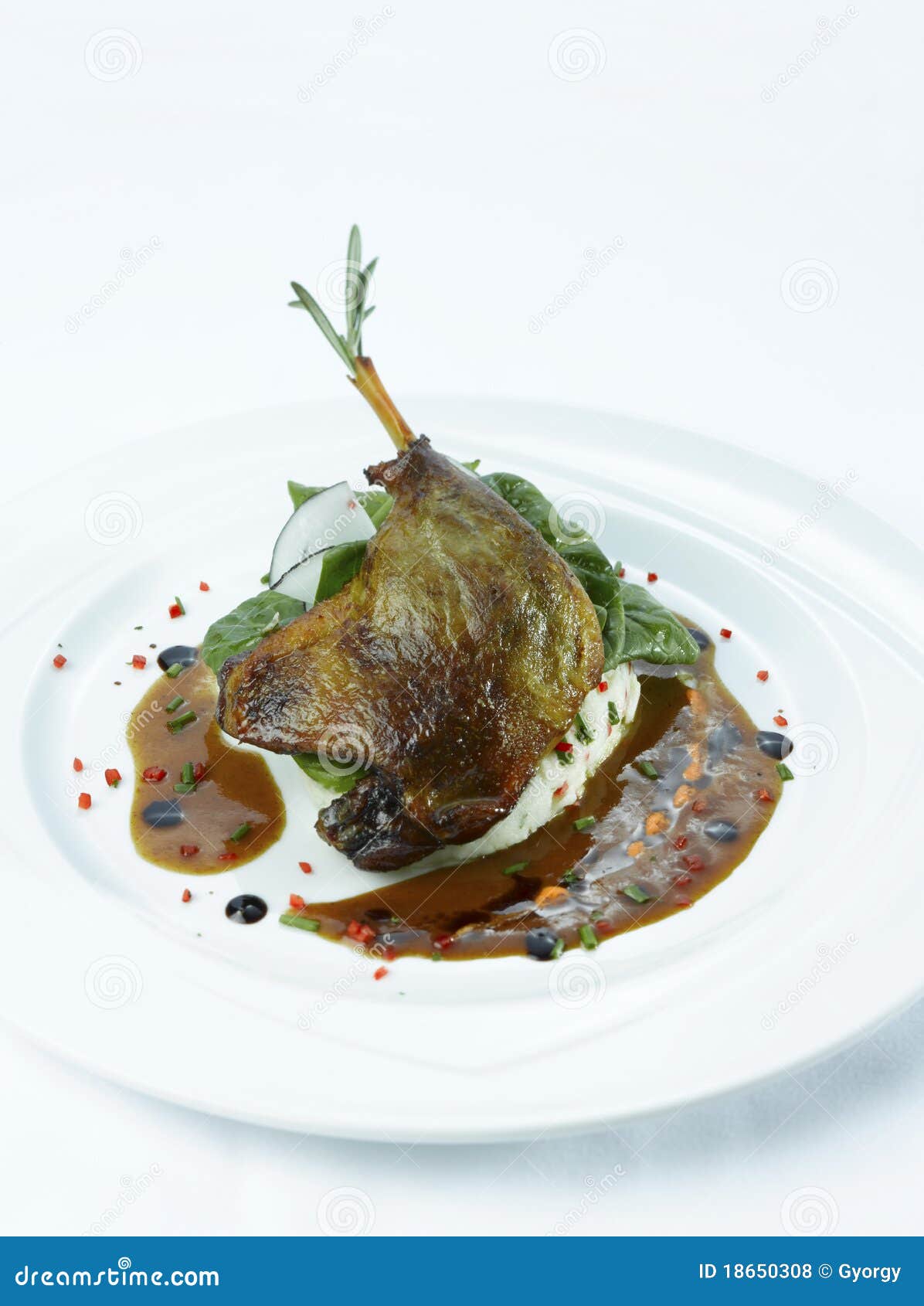 Grilled duck thigh stock photo. Image of meat, life, portion - 18650308