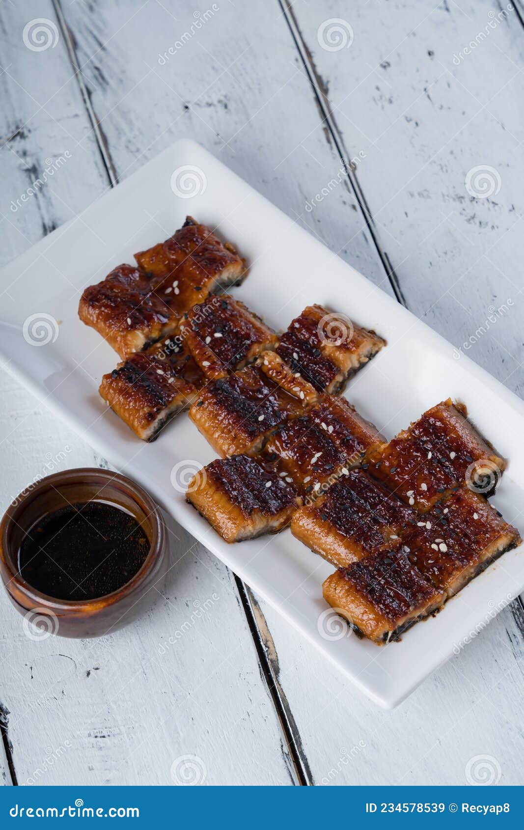 Grilled Eel or Unagi with Sweet Soy Sauce Stock Image - Image of meal ...