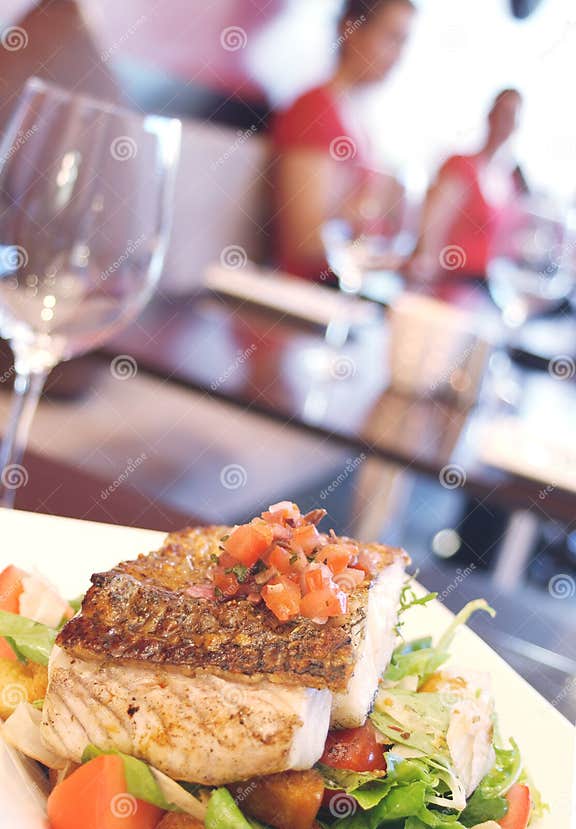 Grilled Fish stock image. Image of fork, tasty, barramundi - 2358879