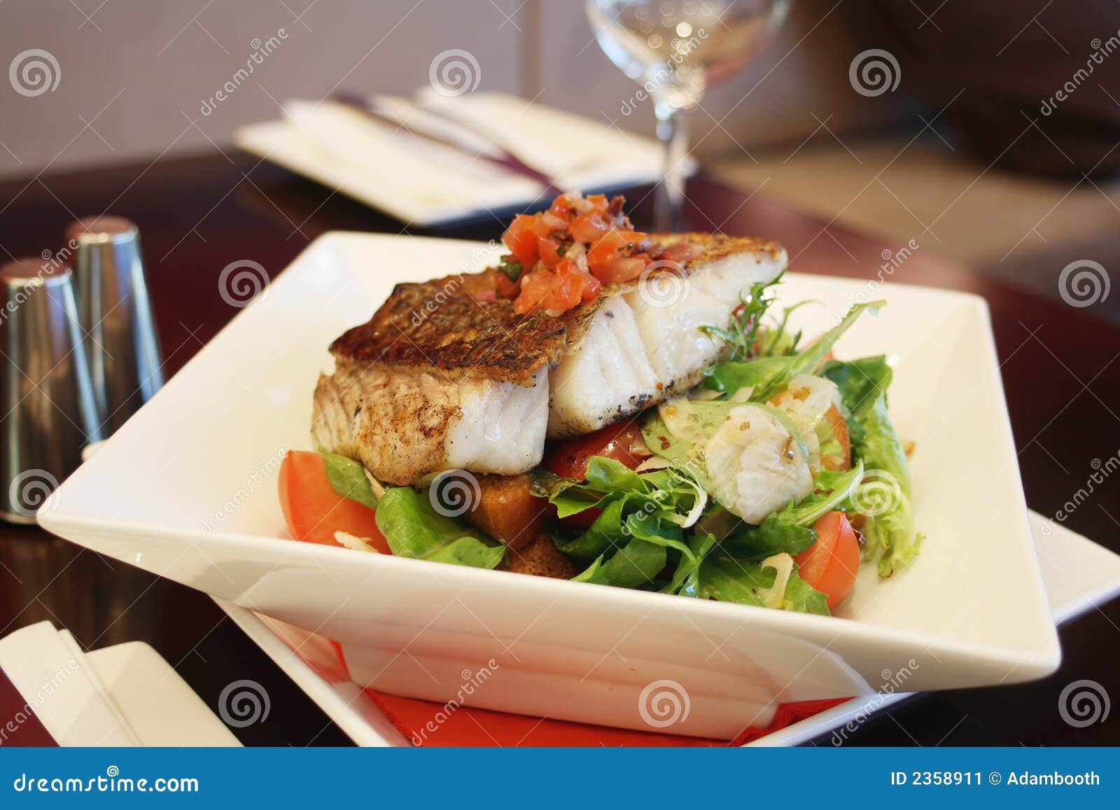 Grilled Fish stock image. Image of delicious, plate, vegetables - 2358911