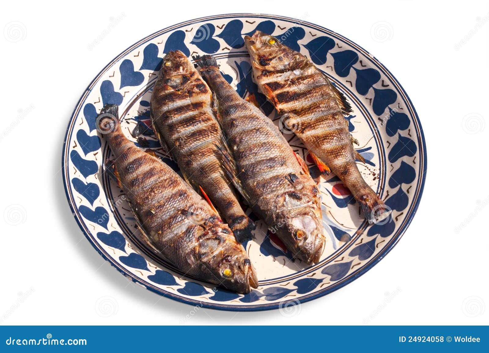 Grilled fish stock photo. Image of grilled, healthy, lunch - 24924058