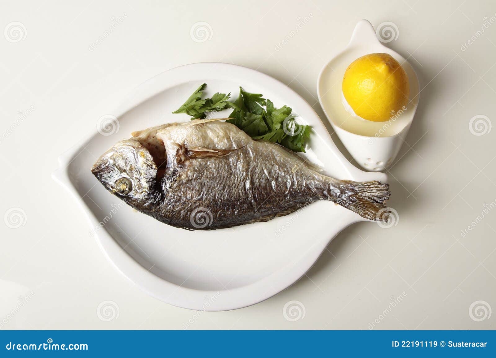 Grilled fish dinner stock image. Image of fresh, yicekler - 22191119
