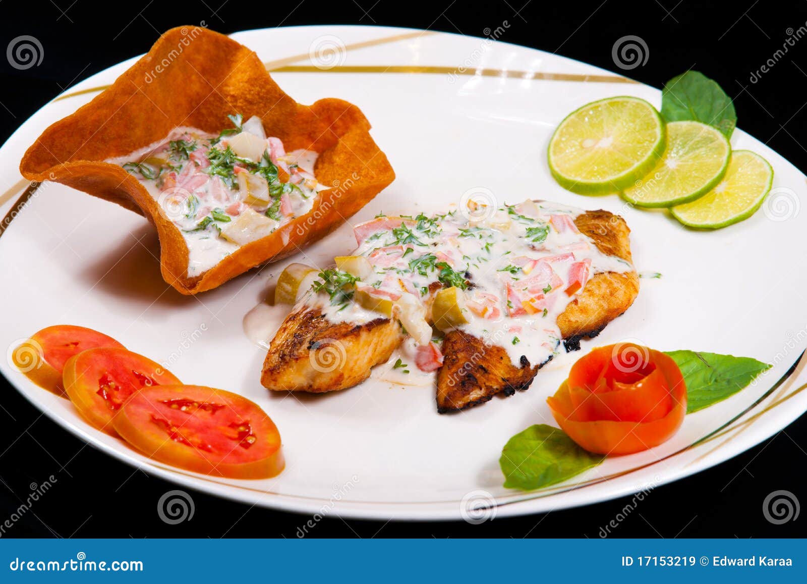Grilled Fish Filet. stock image. Image of tarator, cuisine - 17153219