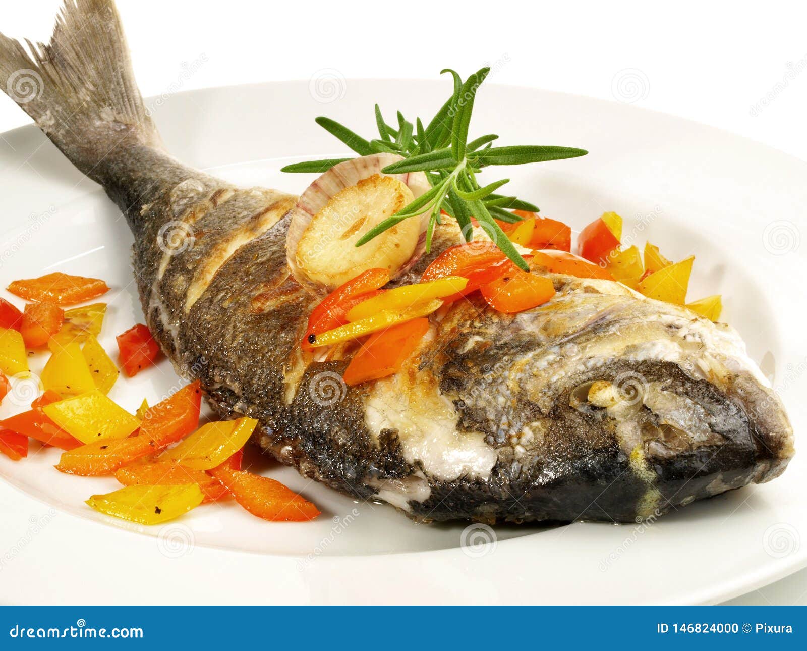 Grilled Fish - Gilthead Seabream Stock Photo - Image of cook, fish ...
