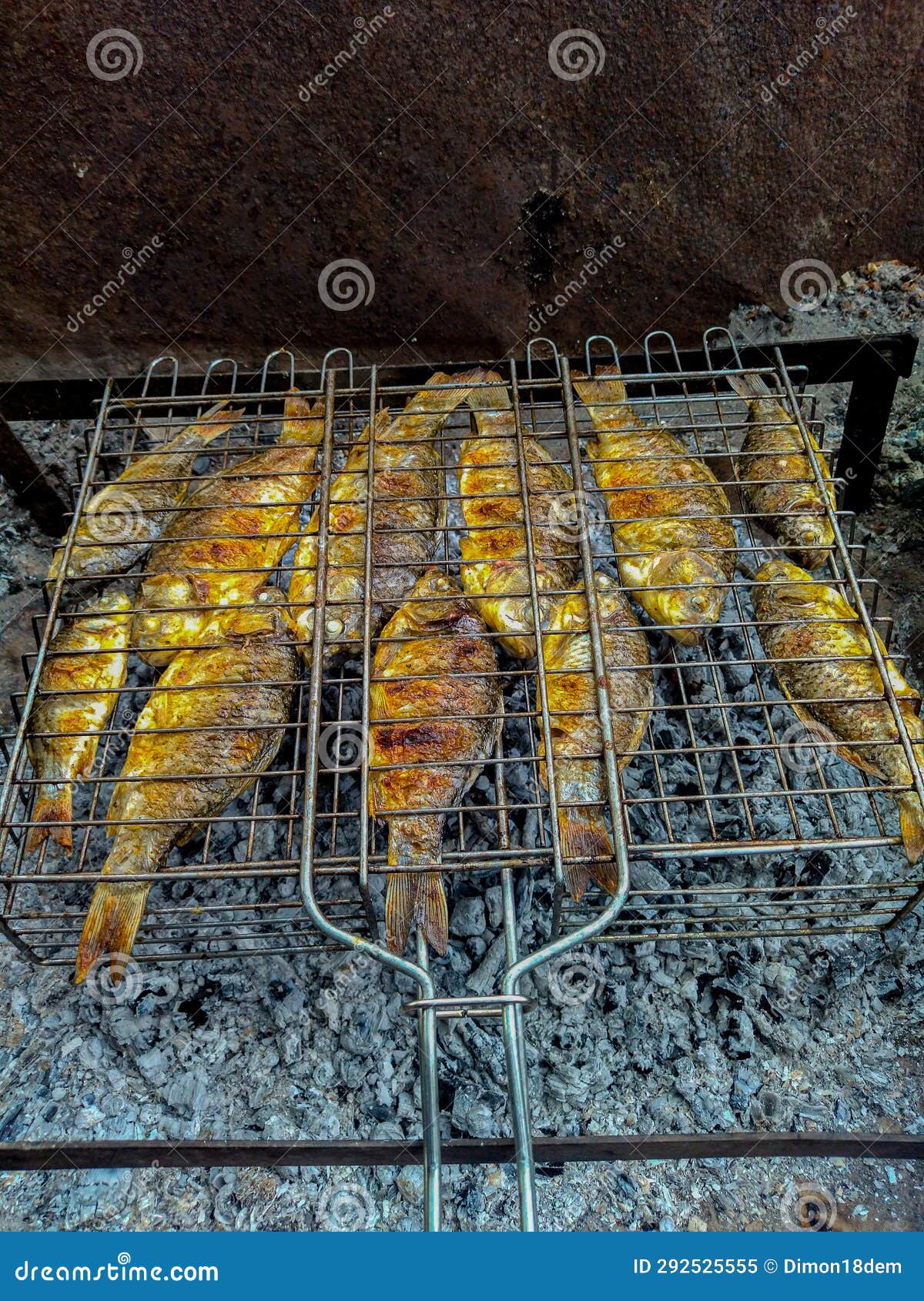 Grilled Fish Over Coals Grilled Fish Hot Stock Image - Image of fish ...
