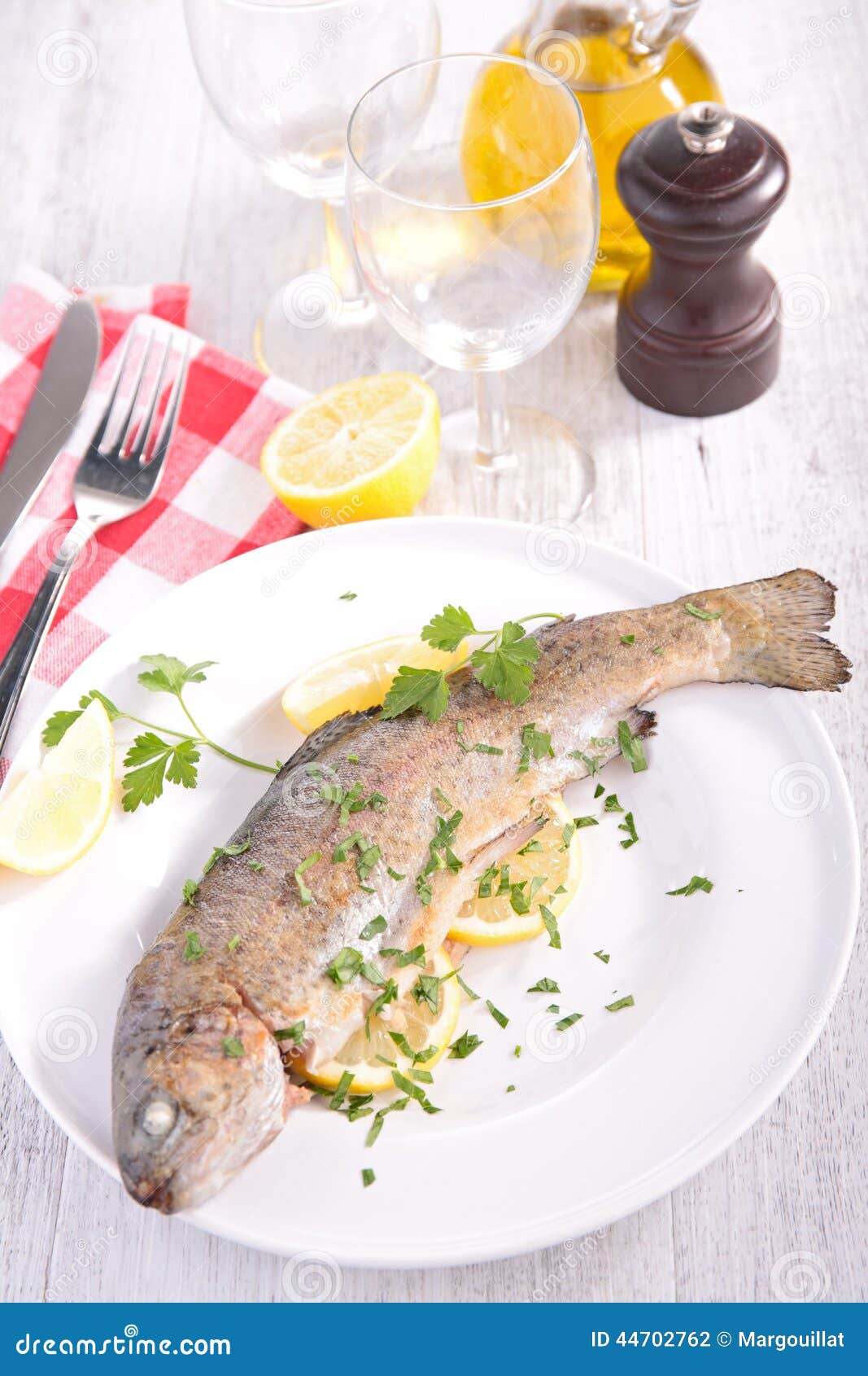 Grilled fish stock photo. Image of baked, cuisine, grilled - 44702762