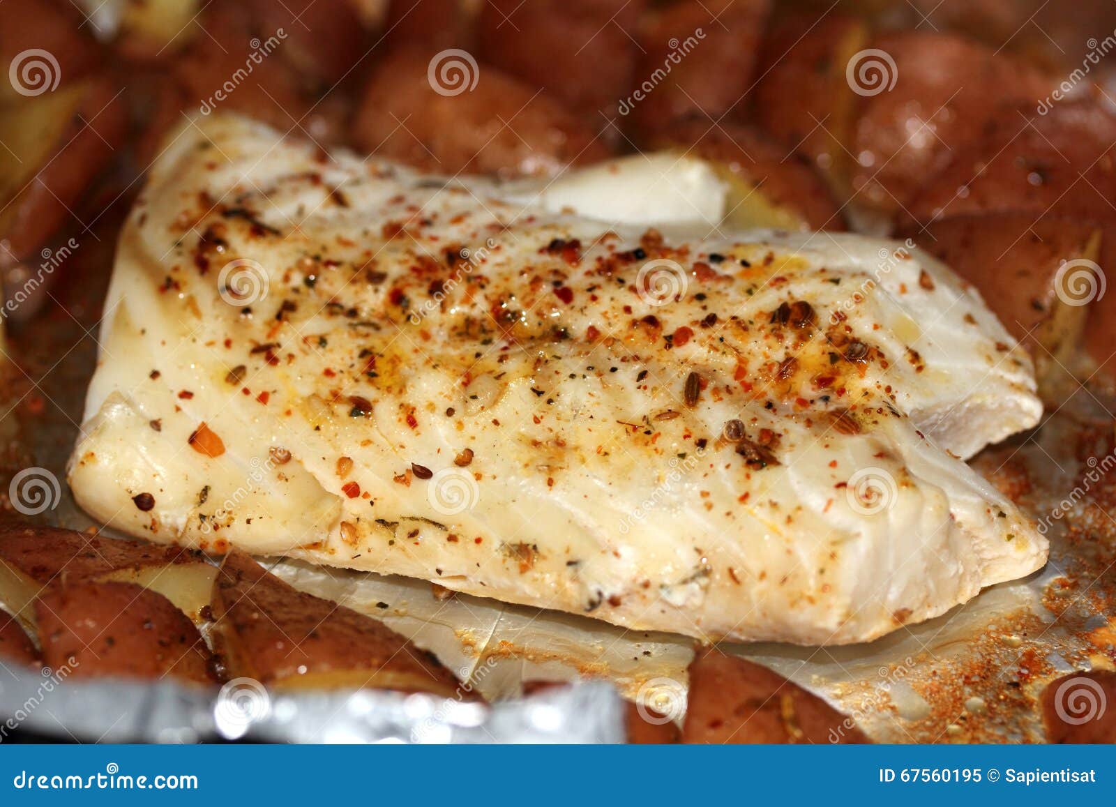 Grilled fish steak stock image. Image of close, cooked - 67560195