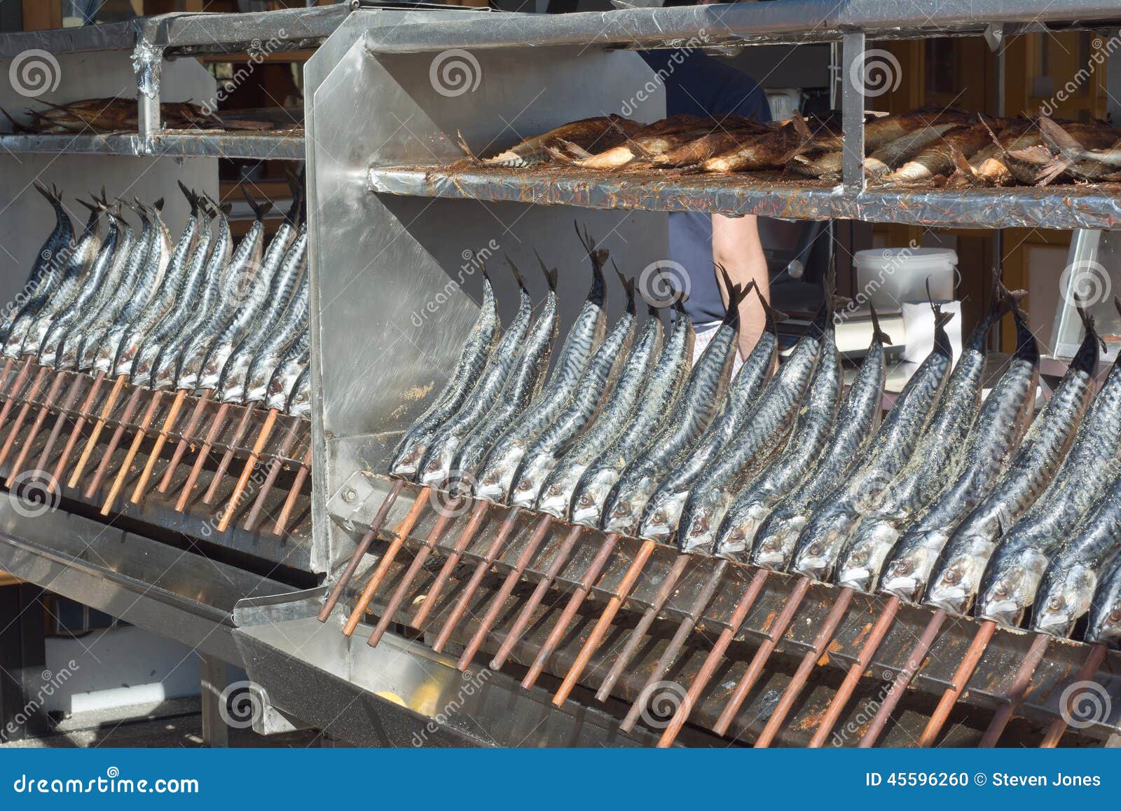 Grilled Fish on a Stick stock photo. Image of meal, holiday - 45596260