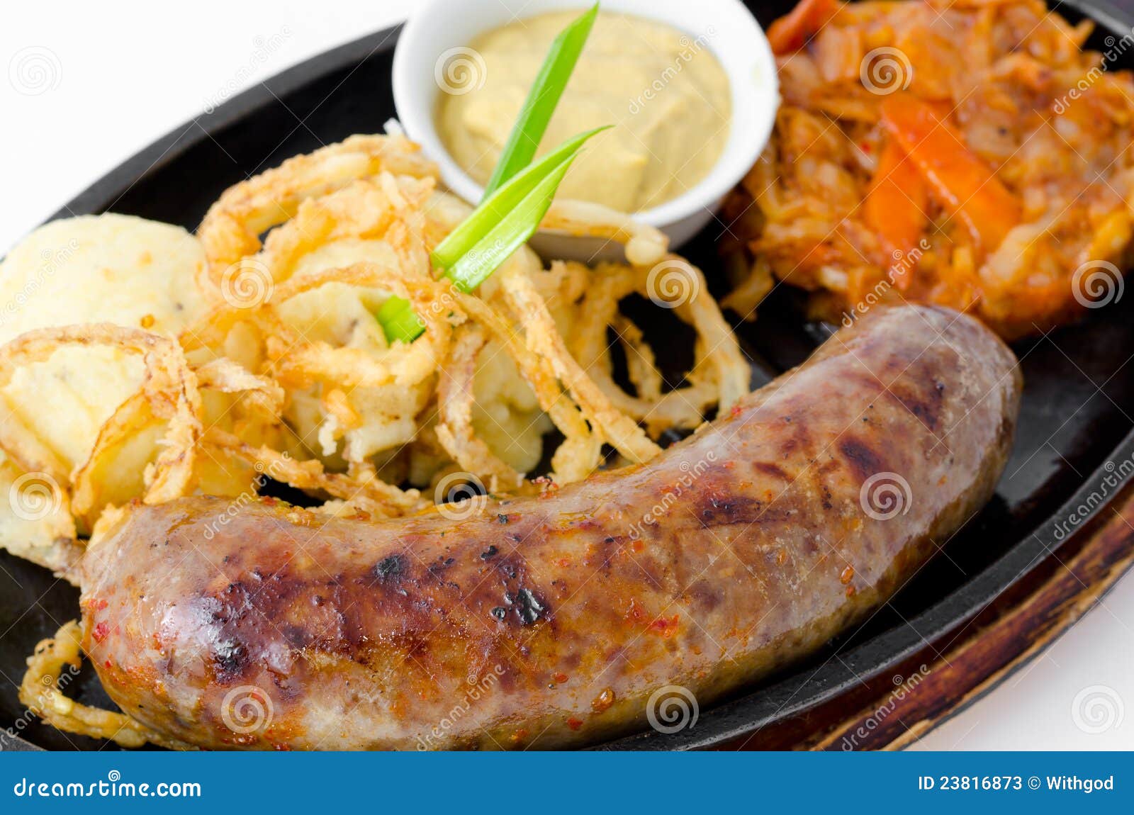 Grilled frankfurter stock image. Image of fried, oily - 23816873