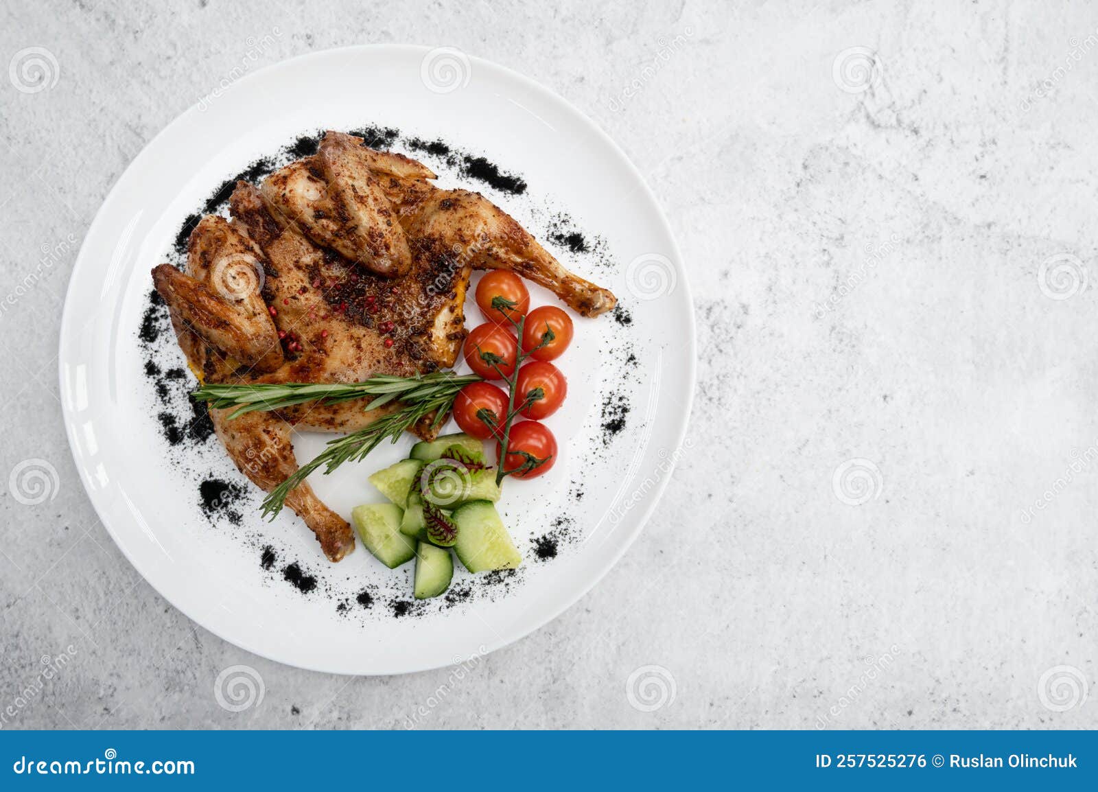 Grilled Fried Chicken Tabaka Stock Photo - Image of background, rustic ...