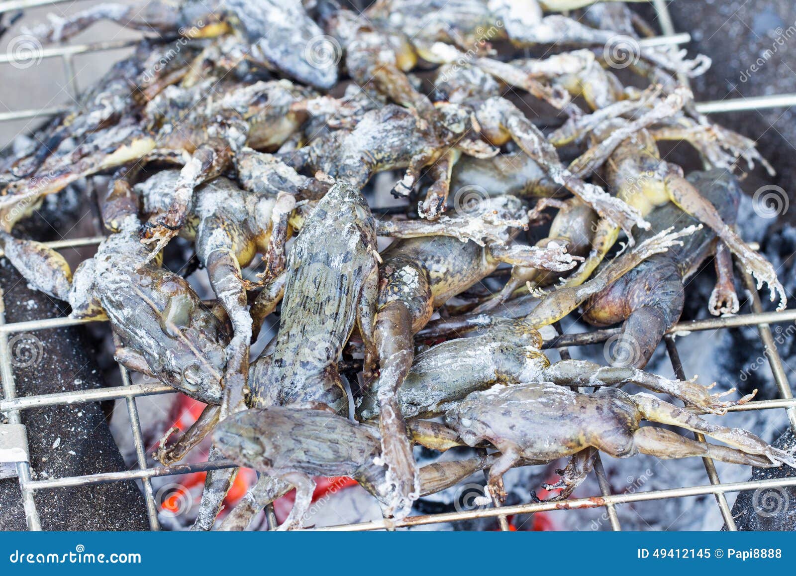 Grilled frog stock image. Image of food, gourmet, grilled - 49412145