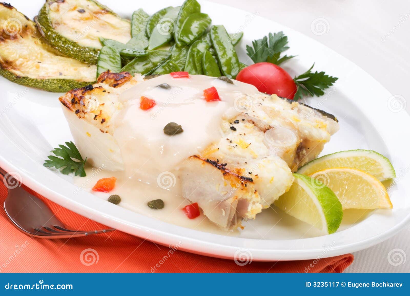 Grilled halibut stock image. Image of health, grilled - 3235117