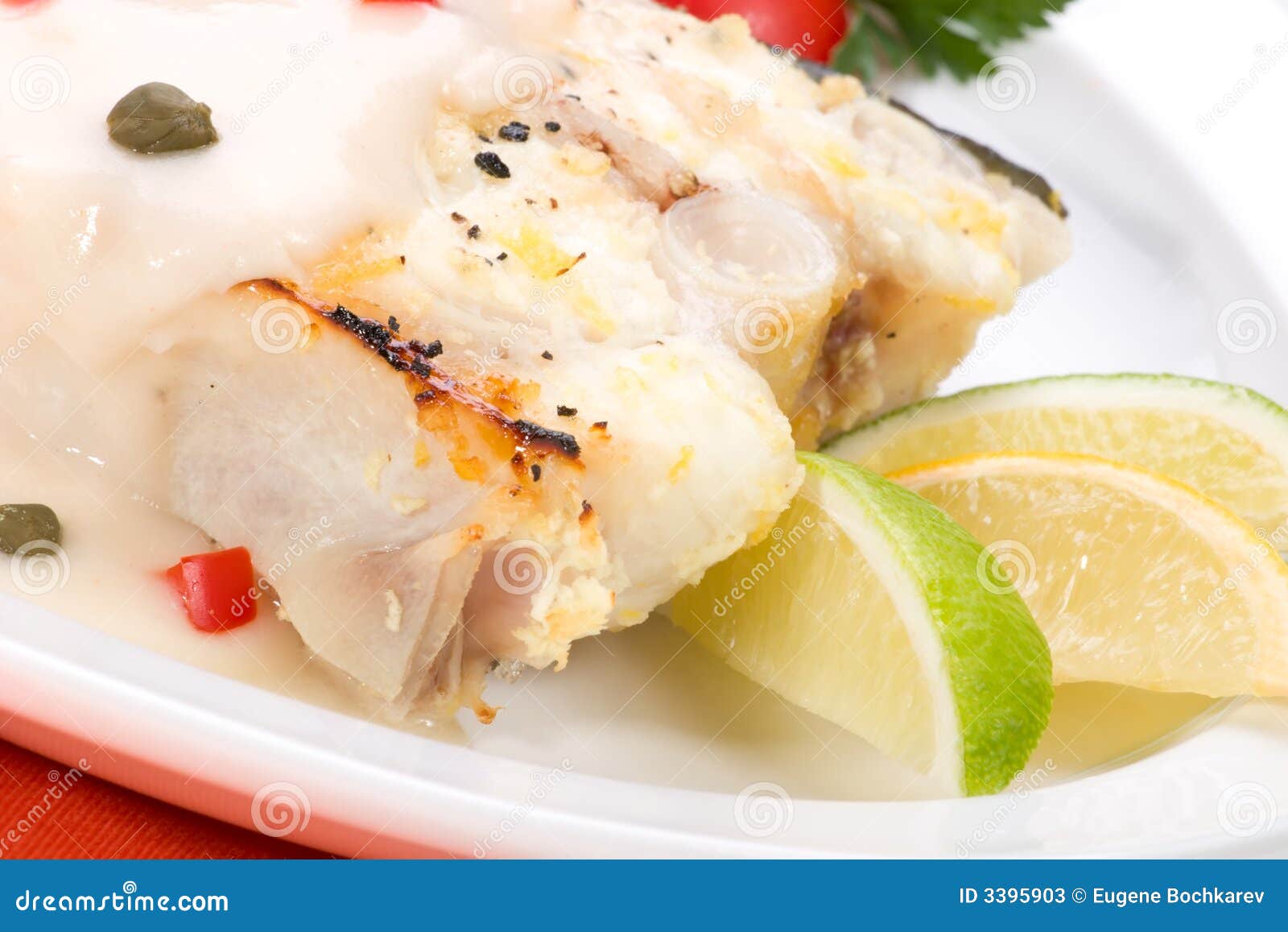 Grilled halibut stock image. Image of gourmet, cuisine - 3395903