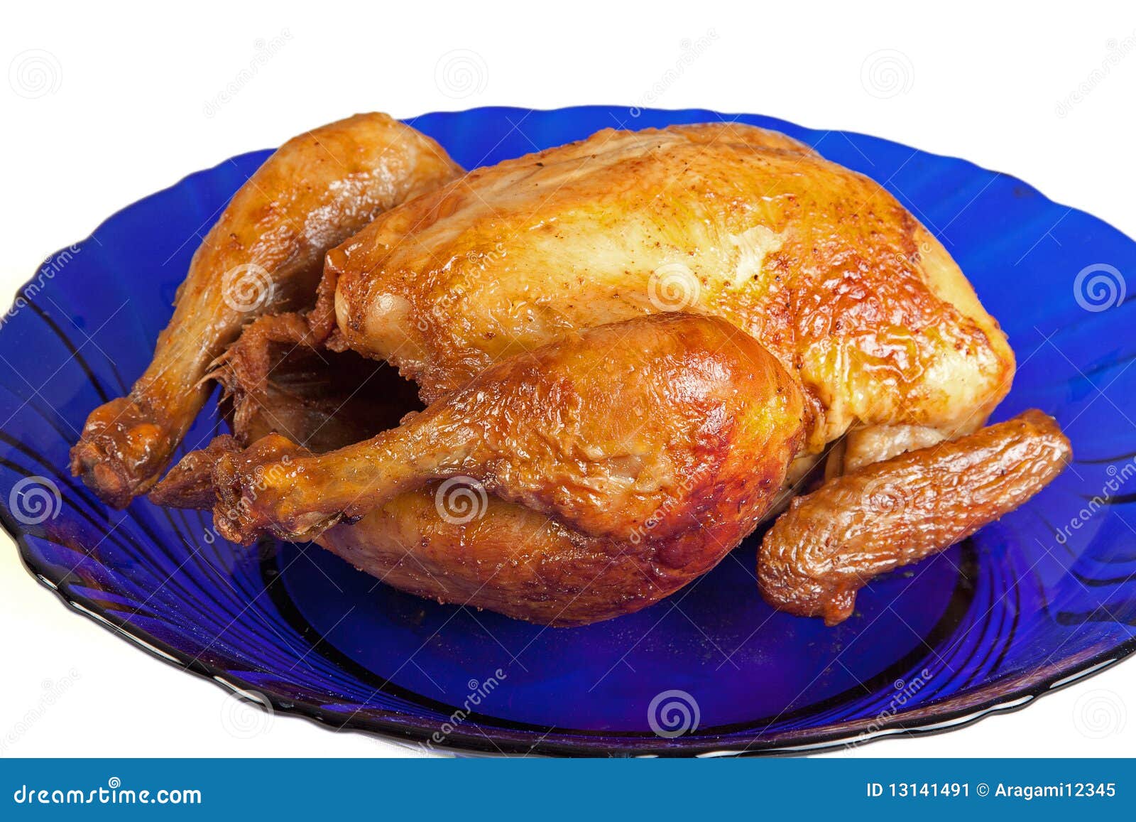 Grilled hen on dish stock image. Image of lunch, meal - 13141491