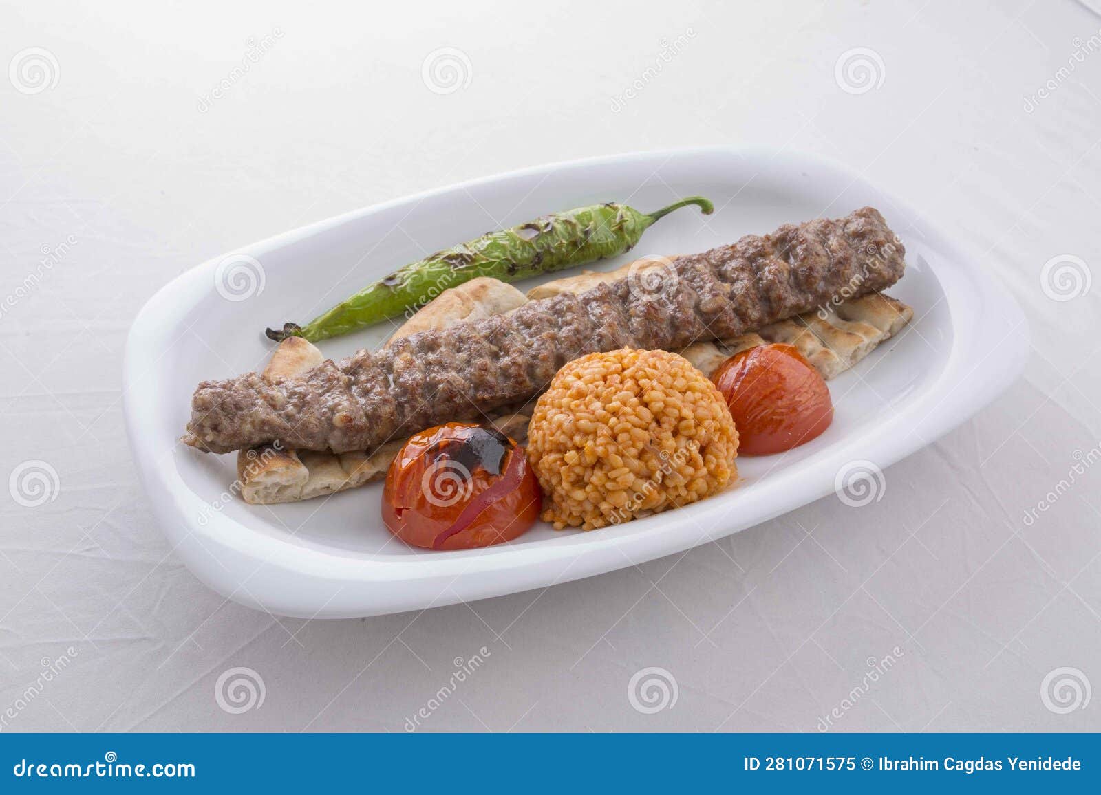 Grilled kebab stock image. Image of accompanied, cuisine - 281071575
