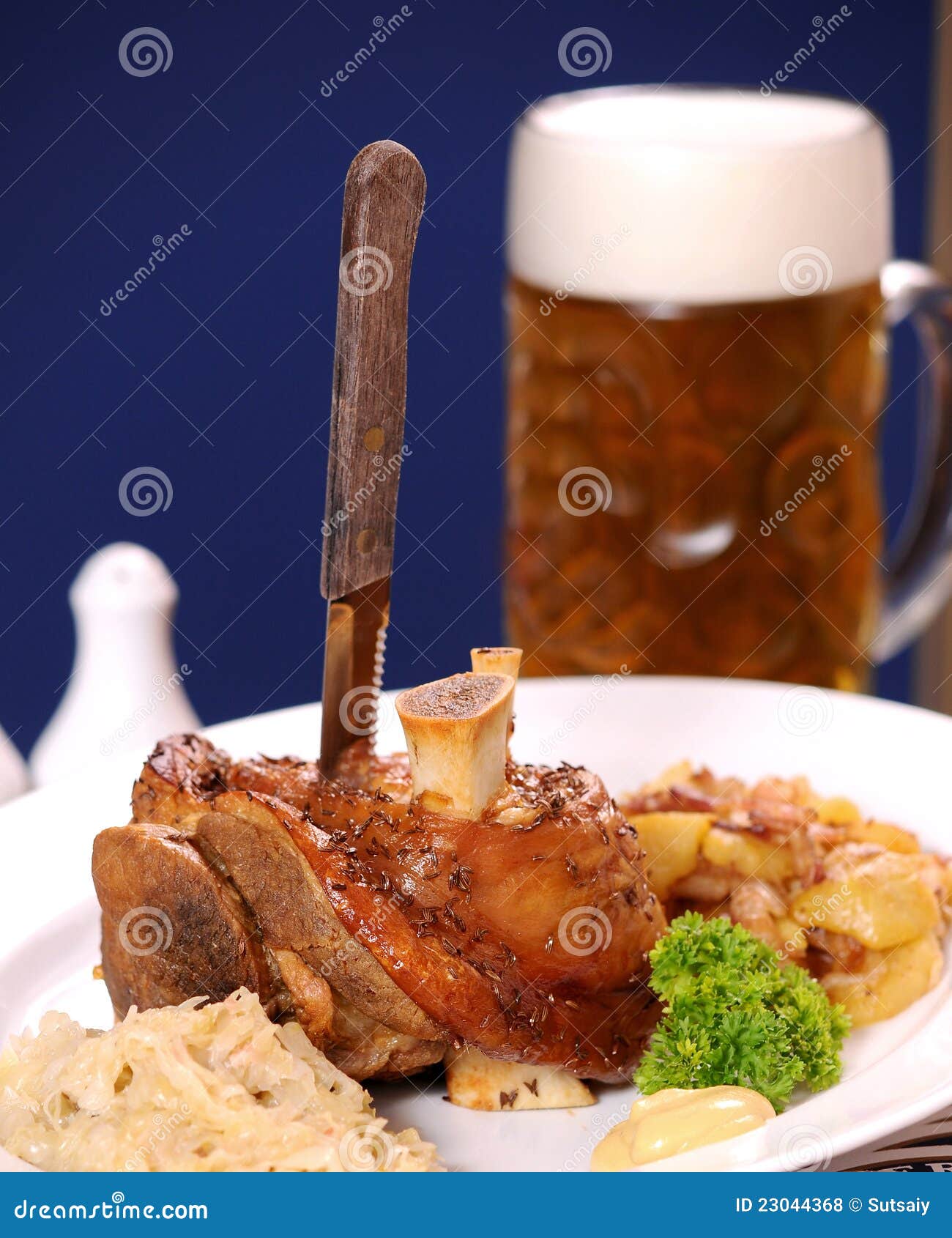 Grilled knuckle of pork stock photo. Image of grill, grilled - 23044368