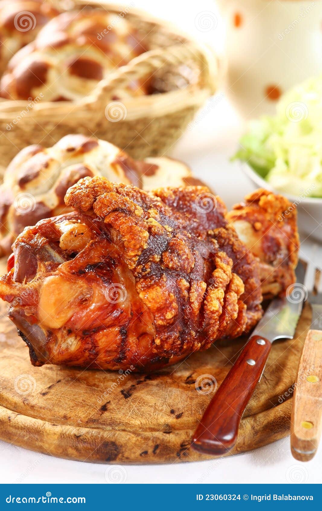 Grilled knuckle of pork stock photo. Image of meal, german - 23060324